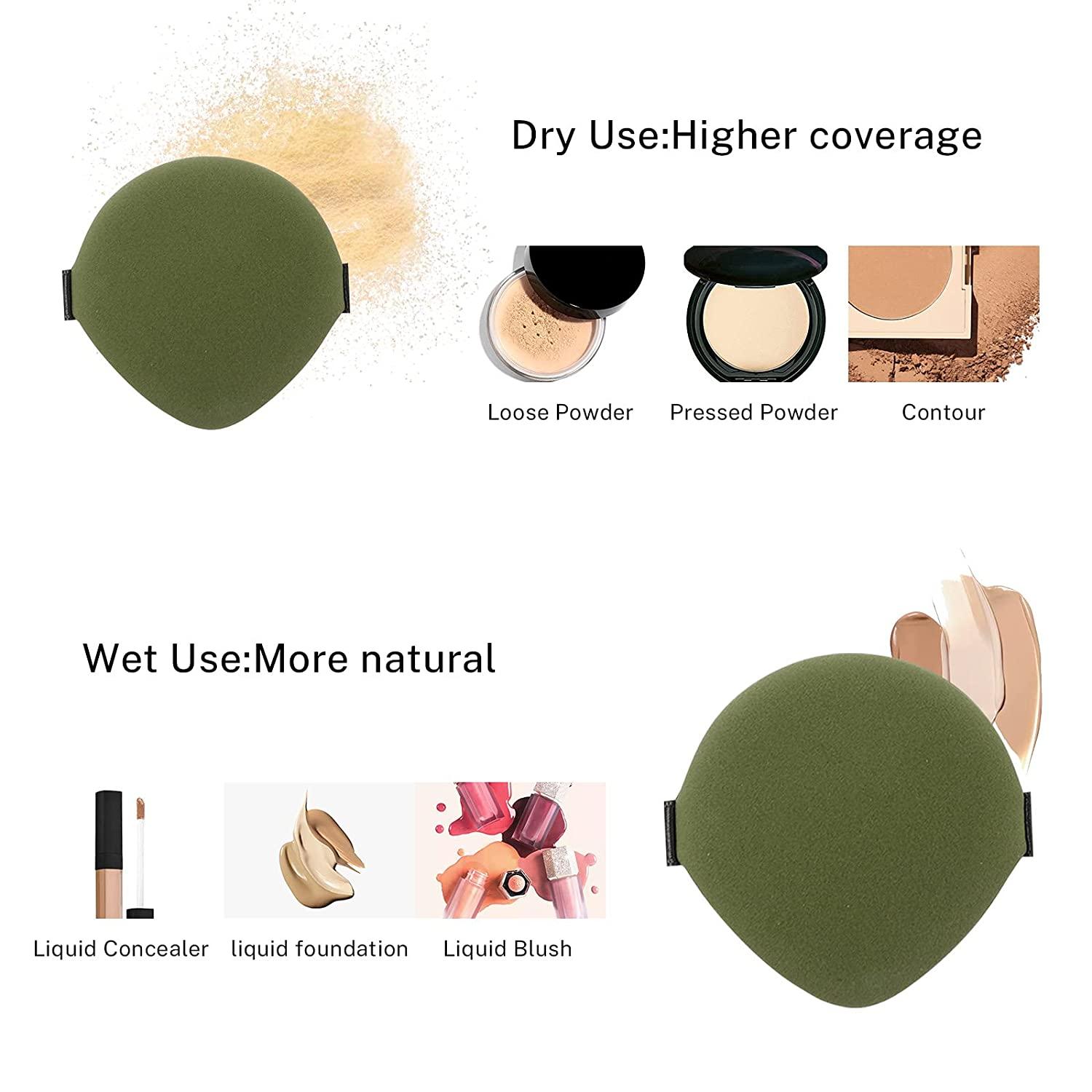 7 Latex-Free Makeup Sponges Set for Liquid & Powder - Triangle Teardrop ...