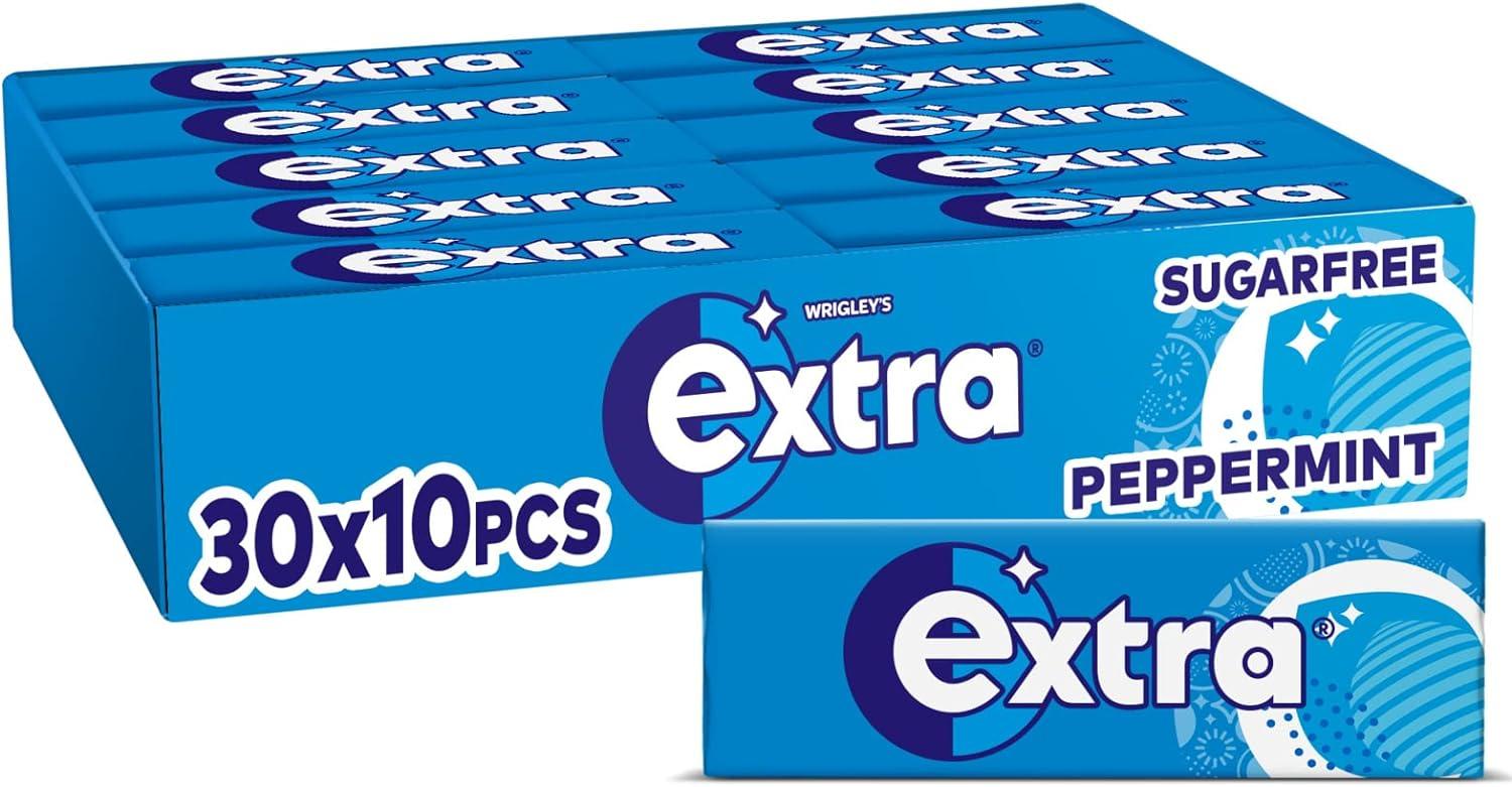 Extra Chewing Gum Sugar Free Peppermint Flavour Chewing Gum Bulk 30 ...