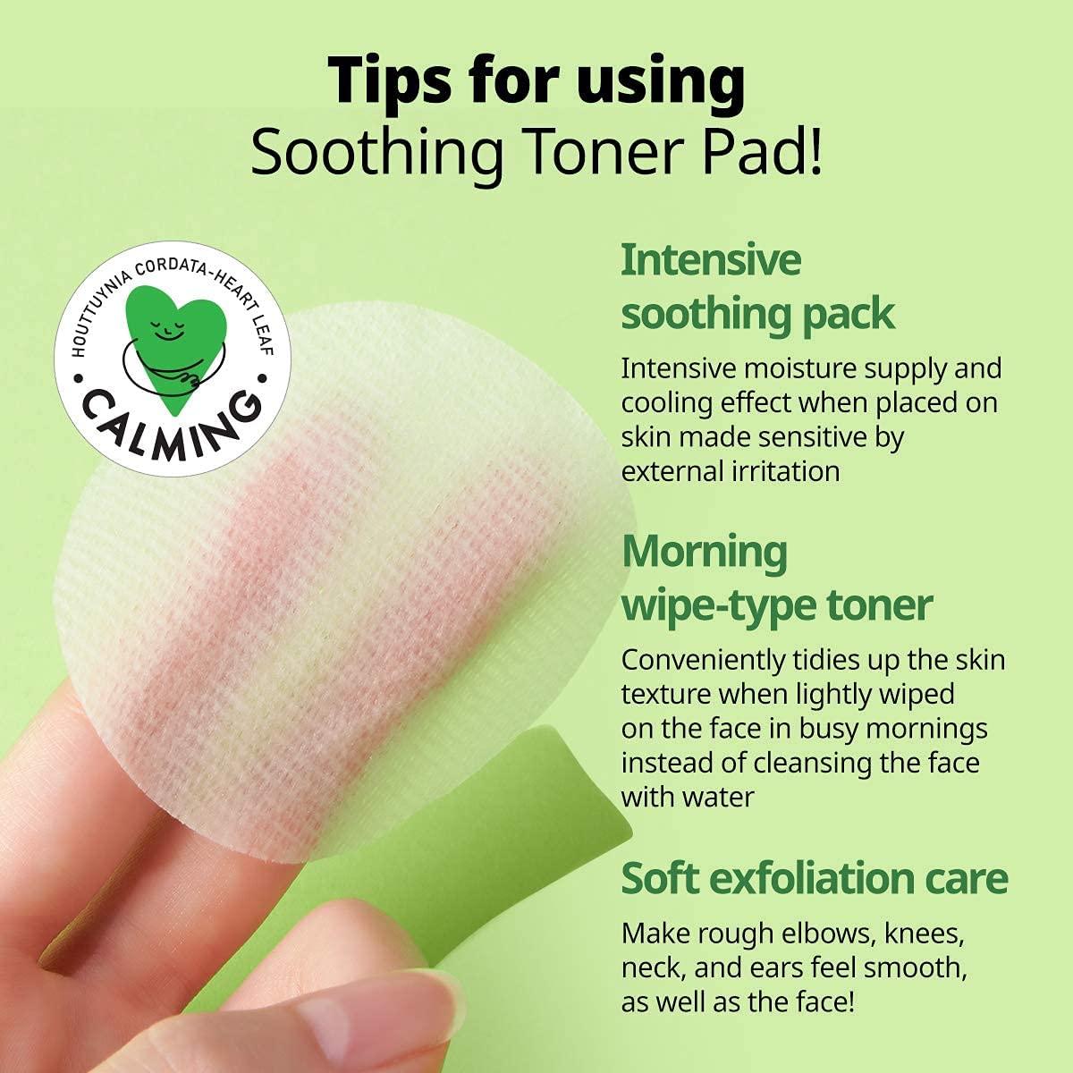 Goodal Heart Leaf Calming Toner Pad with Houttuynia Cordata for All ...