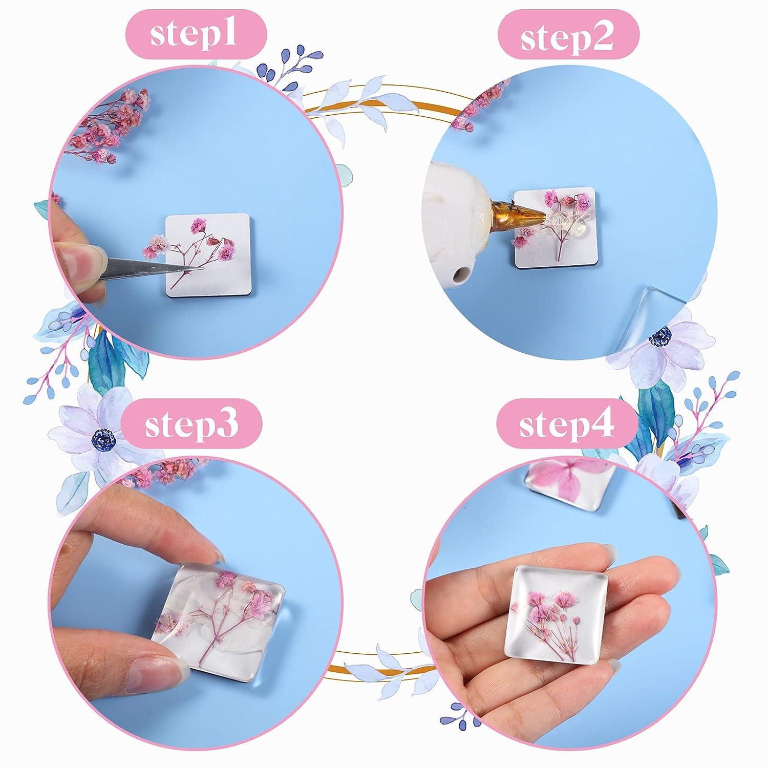 72-Piece Craft Magnets Set with Adhesive Backing and Glass Cabochons ...