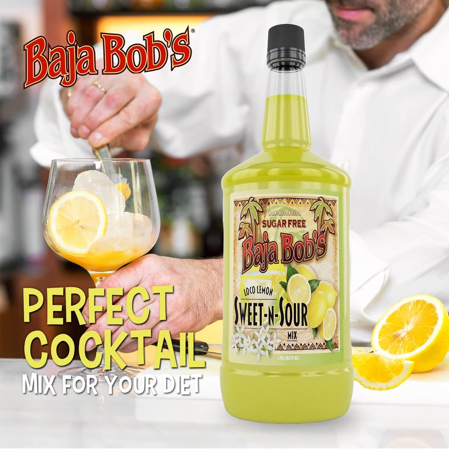 Baja Bob's Sugar Free Sweet and Sour Mix - 1.75 Liter - Cocktail Mix 59 ...