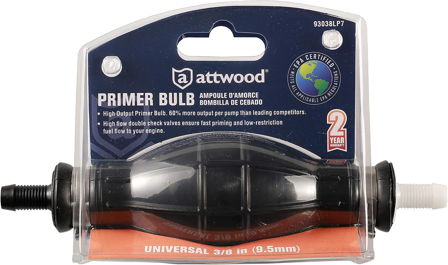 Attwood Universal High-Output Primer Bulb - EPA and CARB Certified - 3/ ...