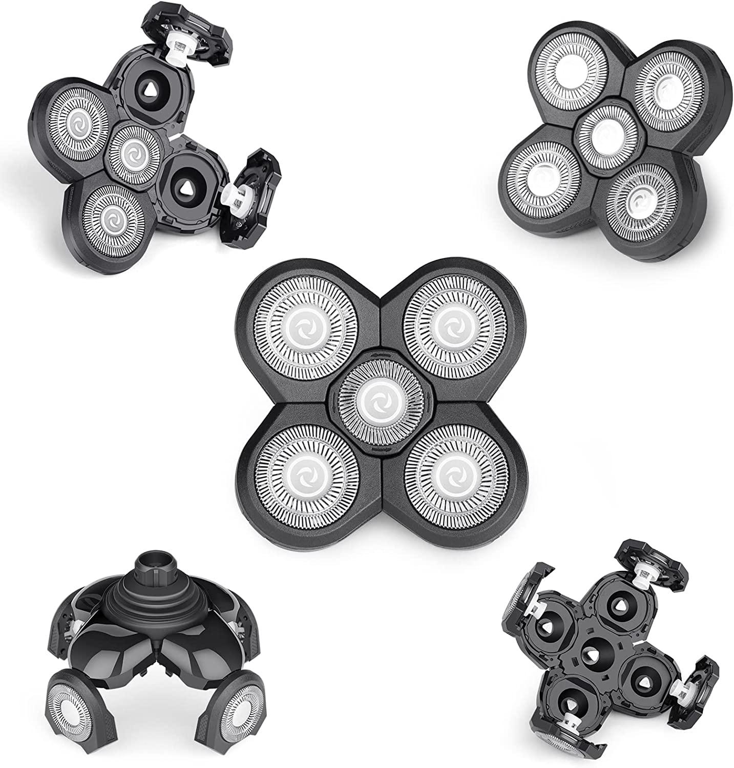 Telfun Shaver Replacement Blades - 5 Heads Beard Cutter for Electric ...