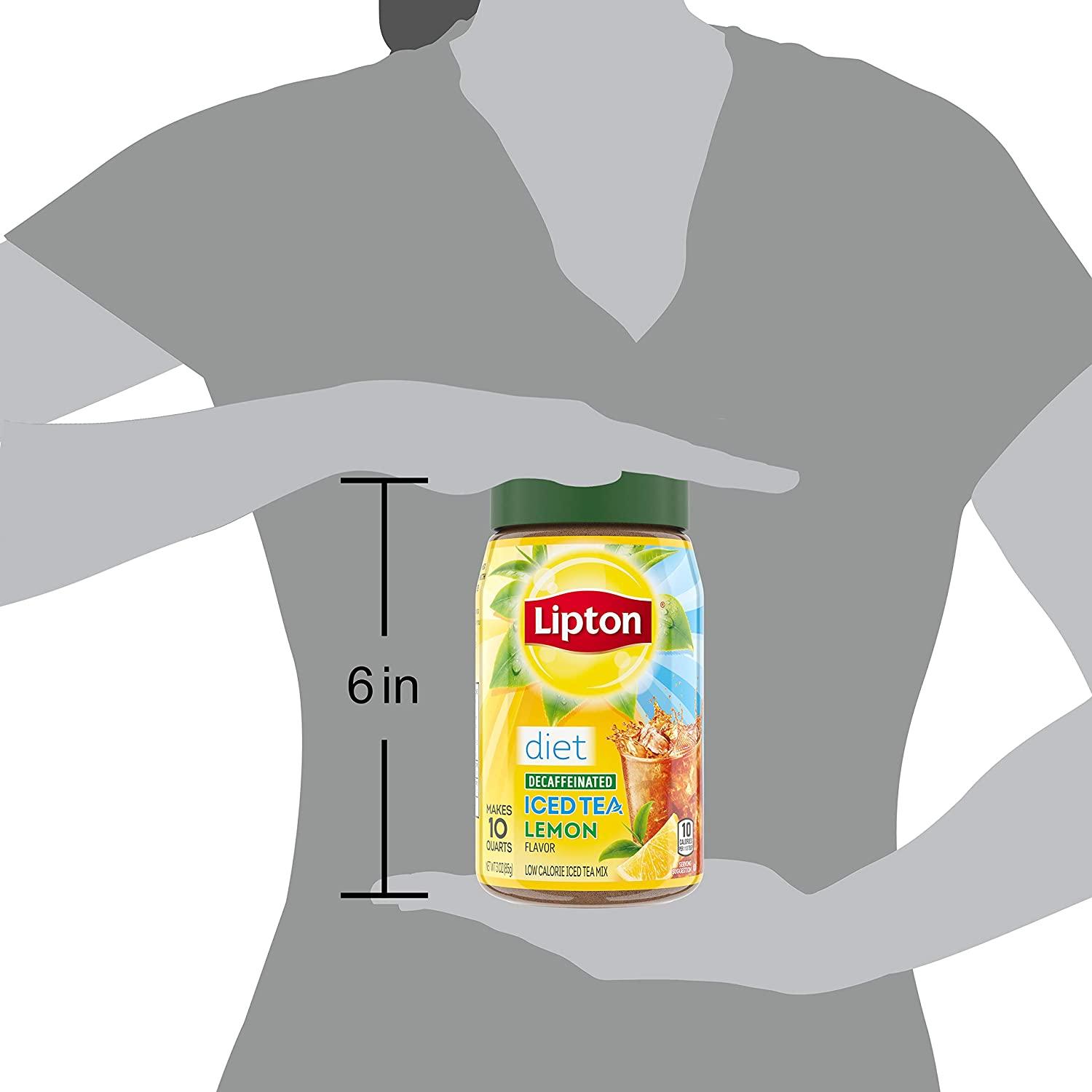 Lipton Diet Decaf Lemon Iced Tea Mix - Sugar-Free, Caffeine-Free Black ...
