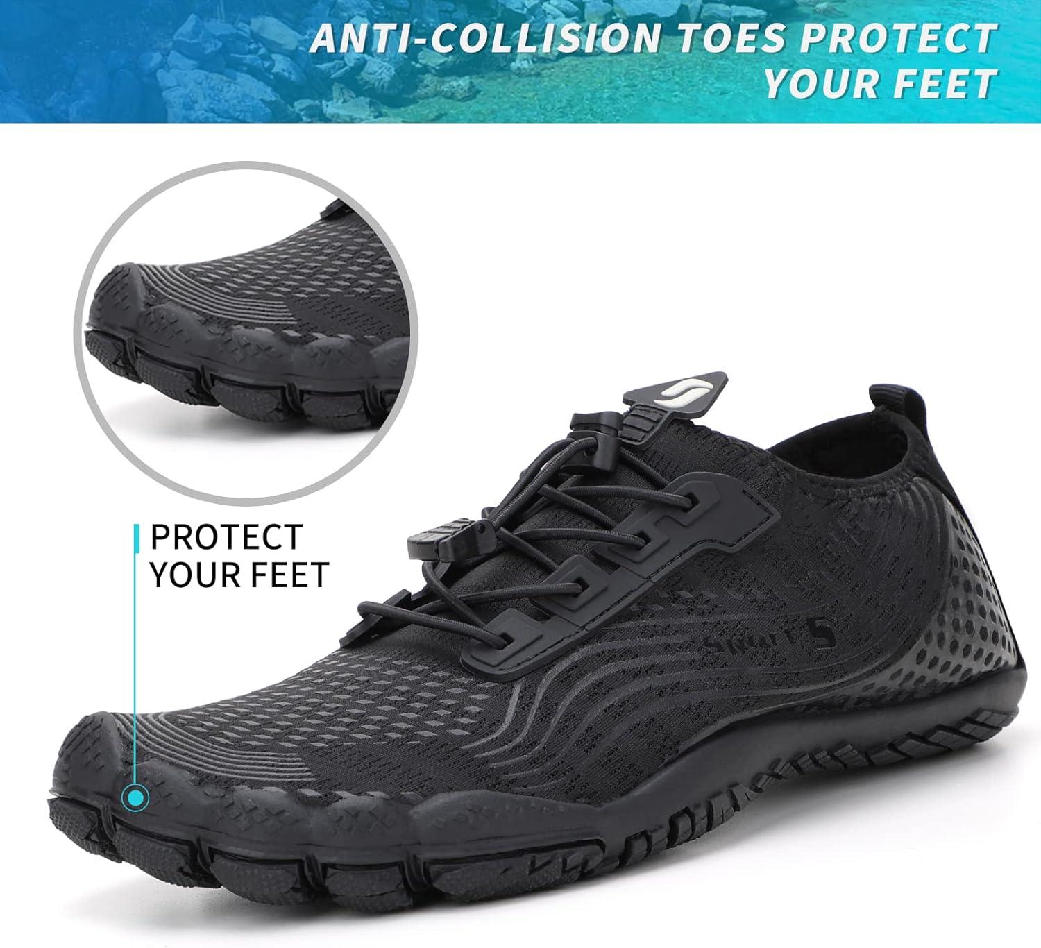 ZHR Black Aqua Shoes for Men & Women - Water Shoes Swimming & Beach ...