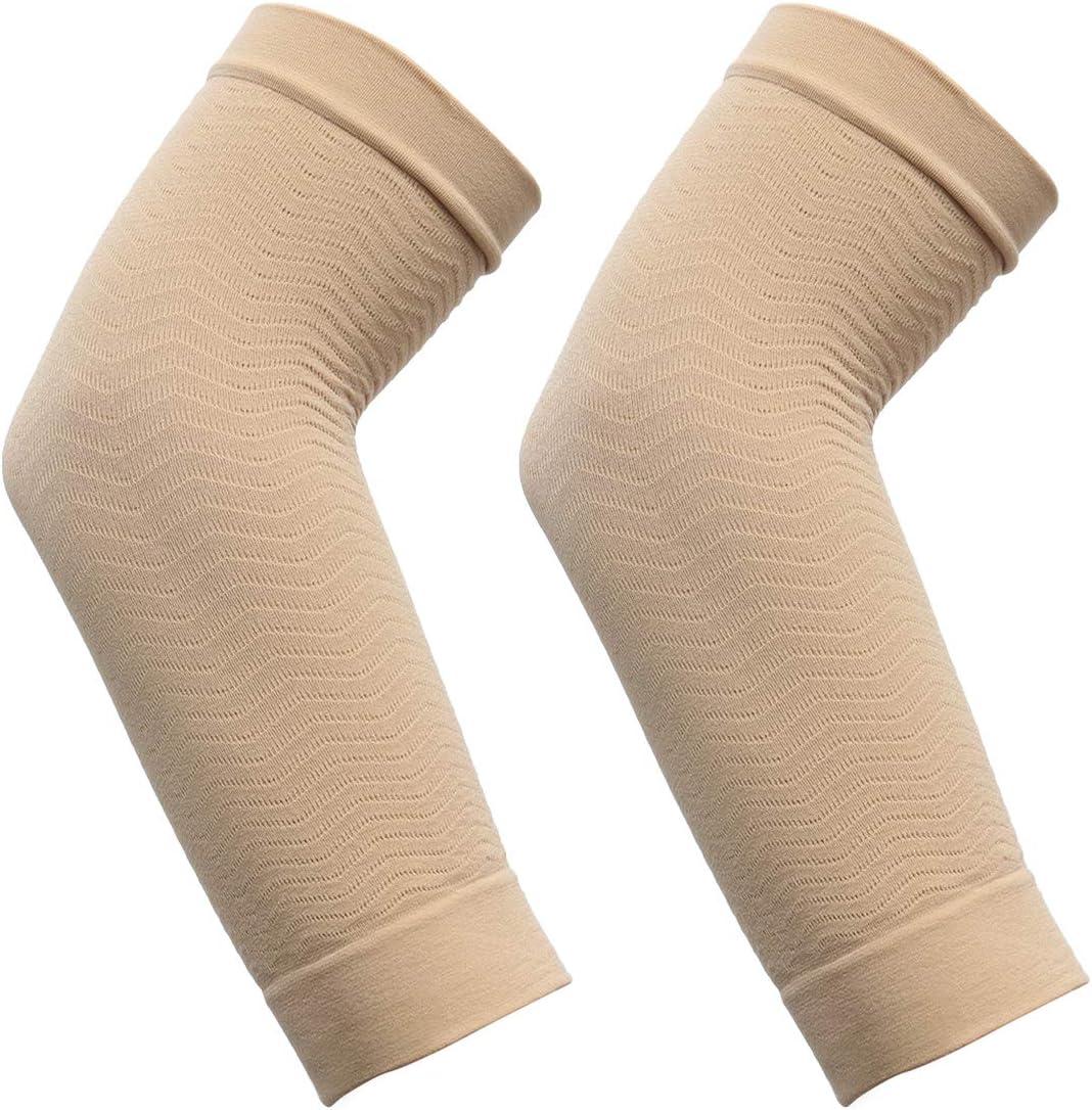 LIOOBO 2 Pairs Lymphedema Arm Sleeve Post Mastectomy Compression Sleeve ...