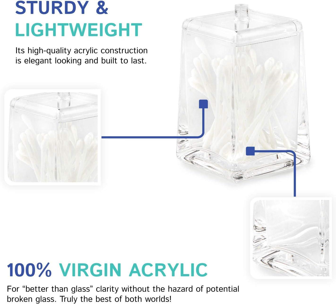 Huang Acrylic Square Cone Accessory Set - Elegant Swab Box for ...