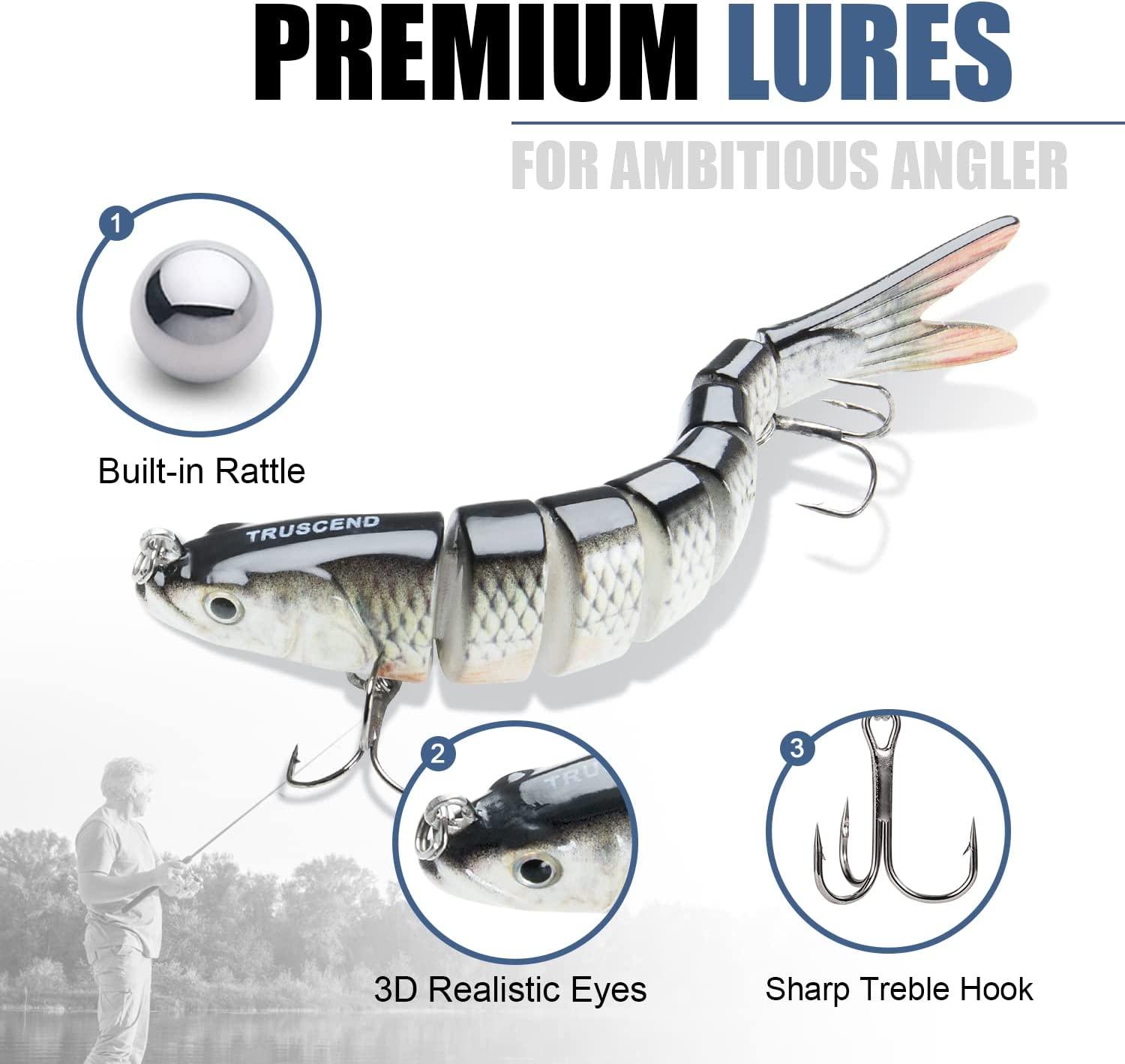 Multi-jointed Fishing Lure 8-Segment Lifelike Fishing Lure - Slow ...