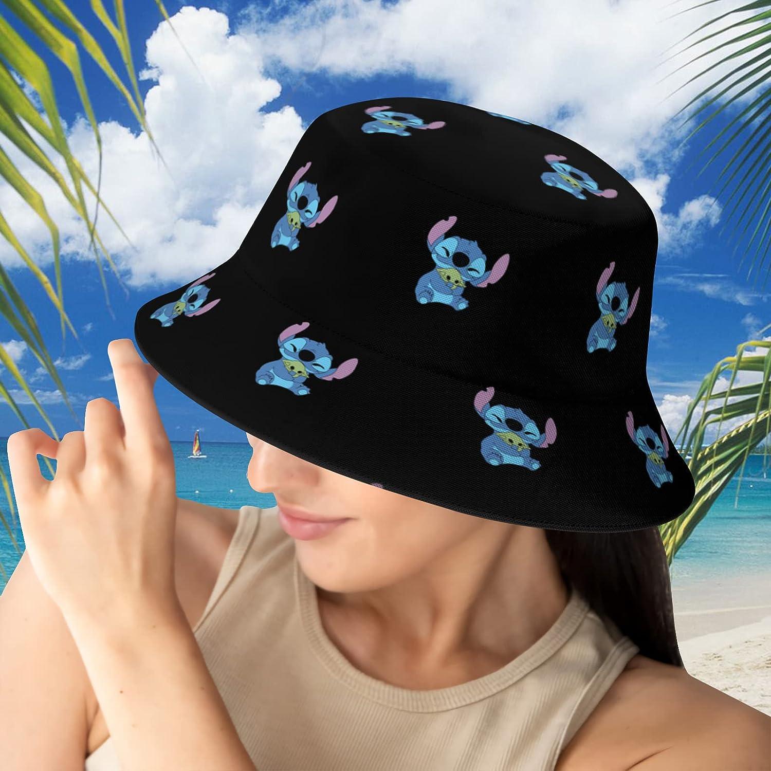 Packable Reversible Cartoon Bucket Hat for Women, Men, Teens - Black-01 ...