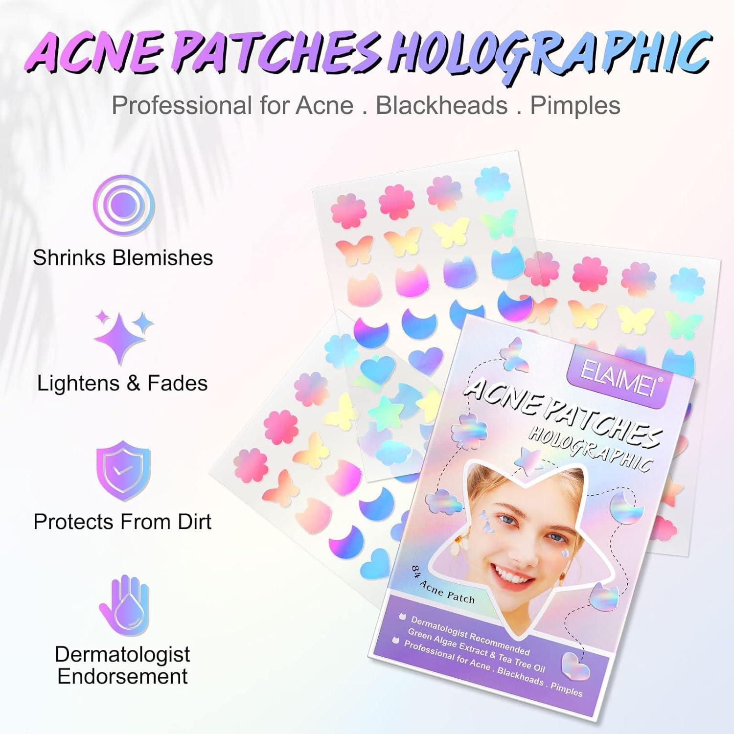 84CT*2 Acne Patches - Hydrocolloid Stickers for Pimples Blemishes ...