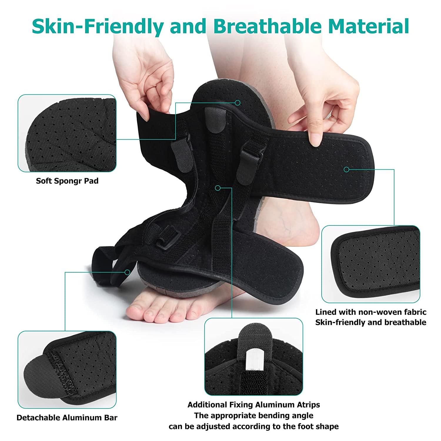 Plantar Fasciitis Night Splint 2 Pack - Adjustable Dorsal Brace for ...