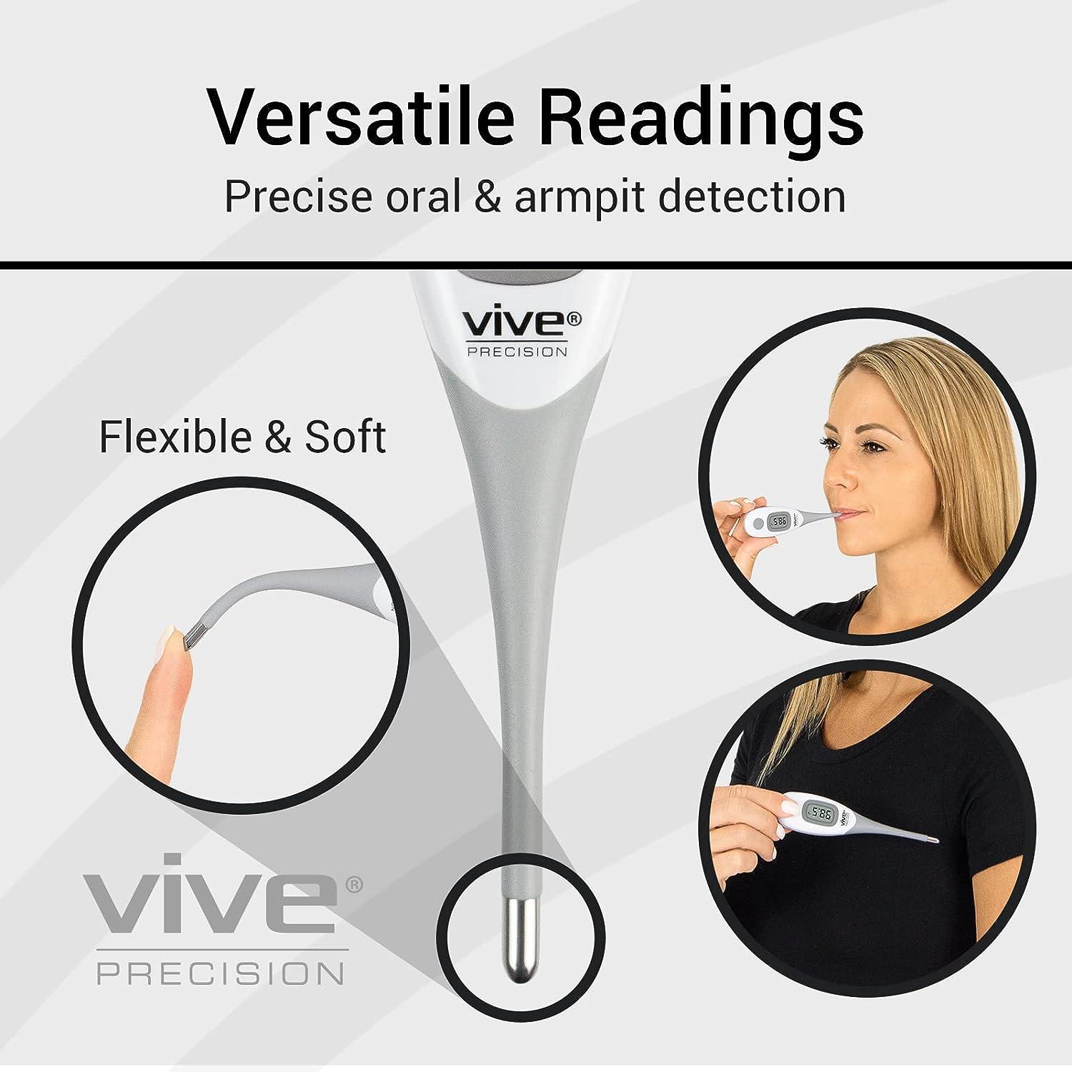 Vive Precision Smart Oral Thermometer - FSA/HSA Approved Medical Grade ...