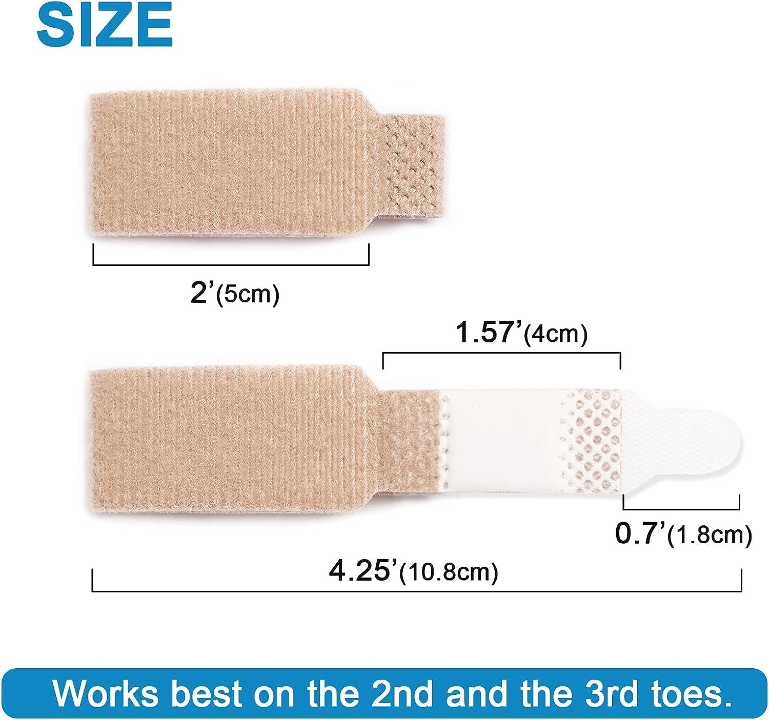 PrettSole 8-Piece Toe Splints and Wraps for Broken Toe Support - Men ...