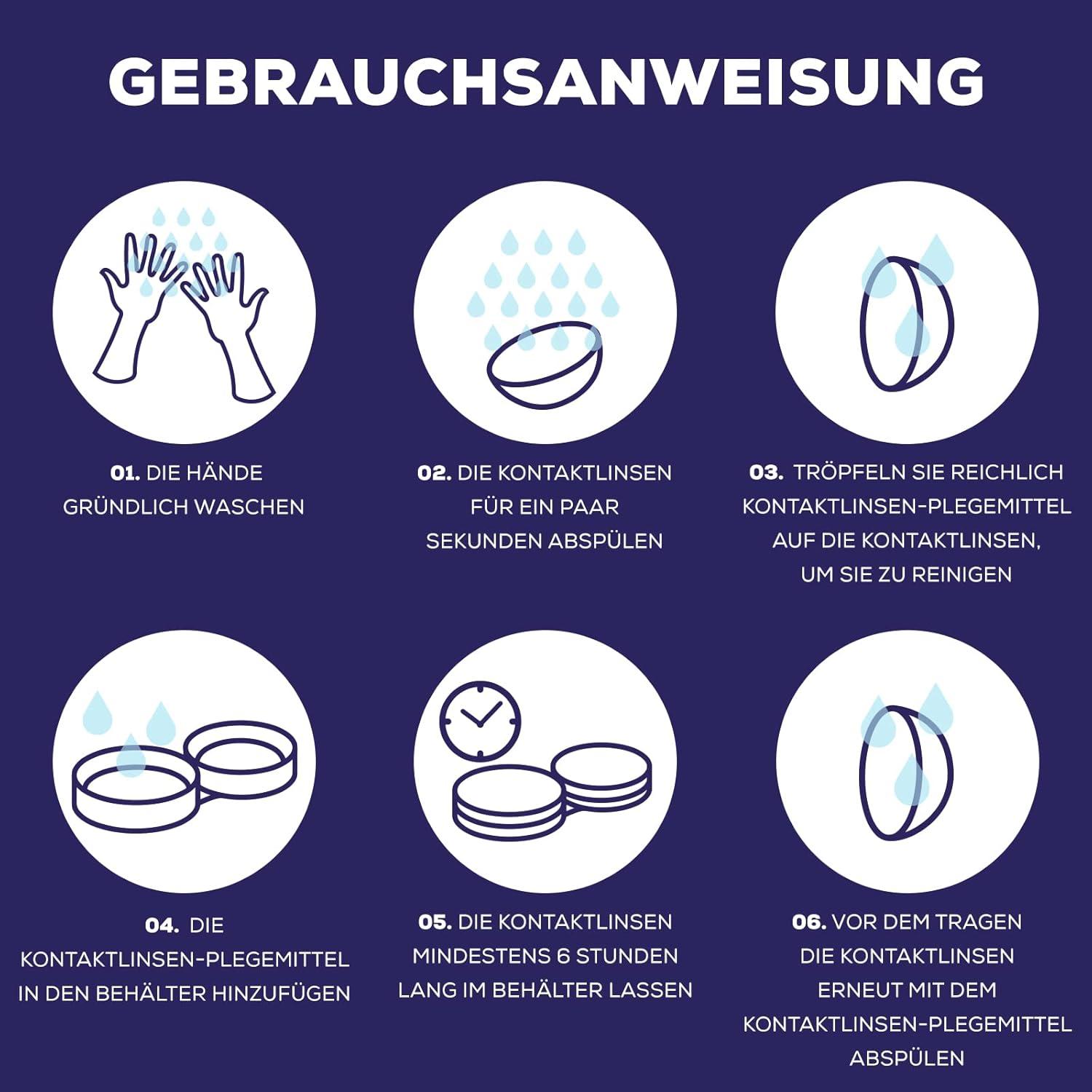 Eye Discover Contact Lens Solution - Disinfect Clean & Moisturize | 3 x ...