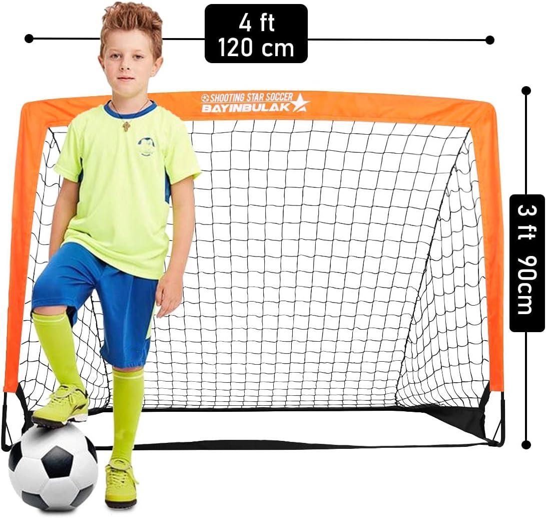 Soccer Goal Pop Up Net for Kids Backyard - 4' x 3' Orange - 1 Pack ...