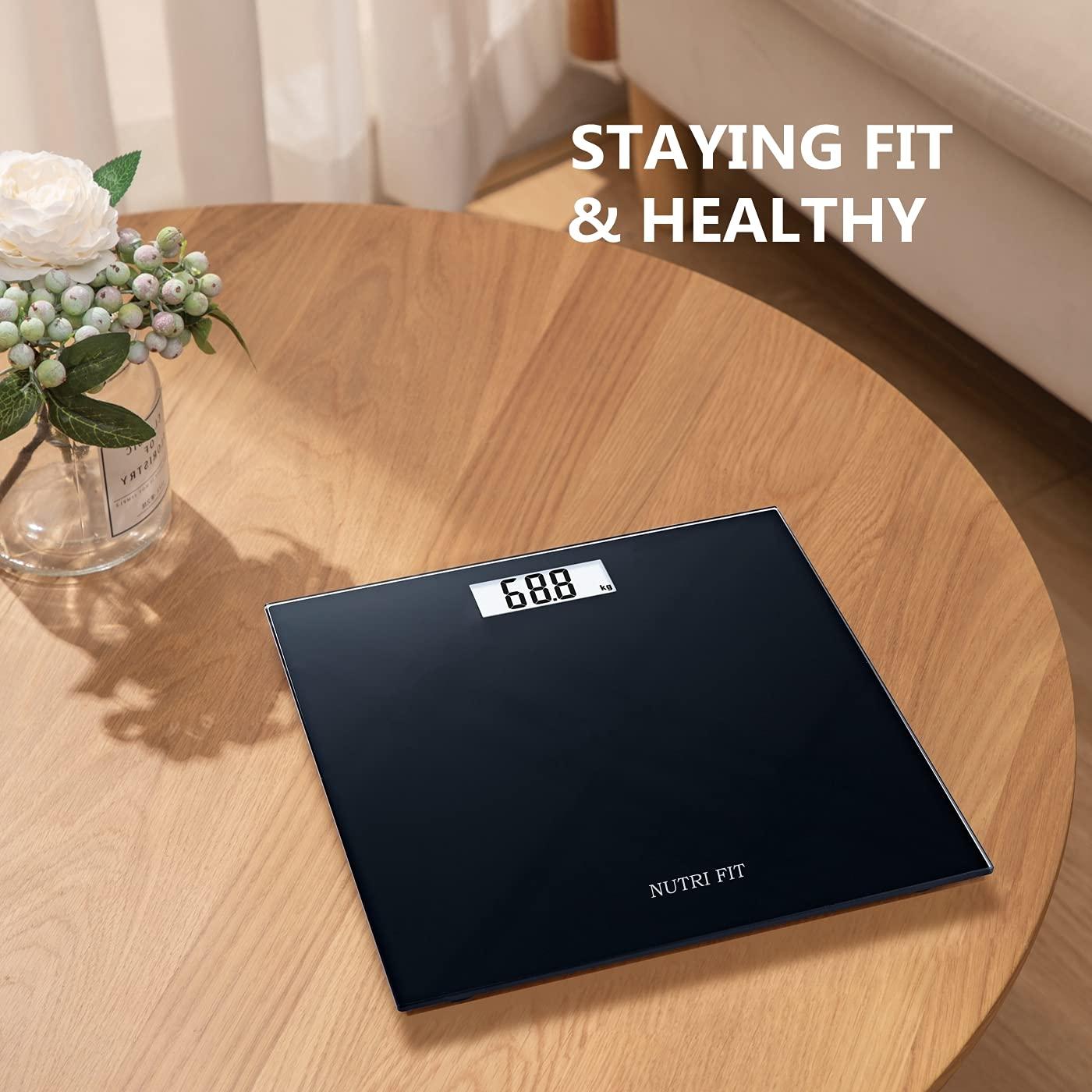 NUTRI FIT Digital Bathroom Scale - 400 lbs Ultra Slim & Accurate for ...