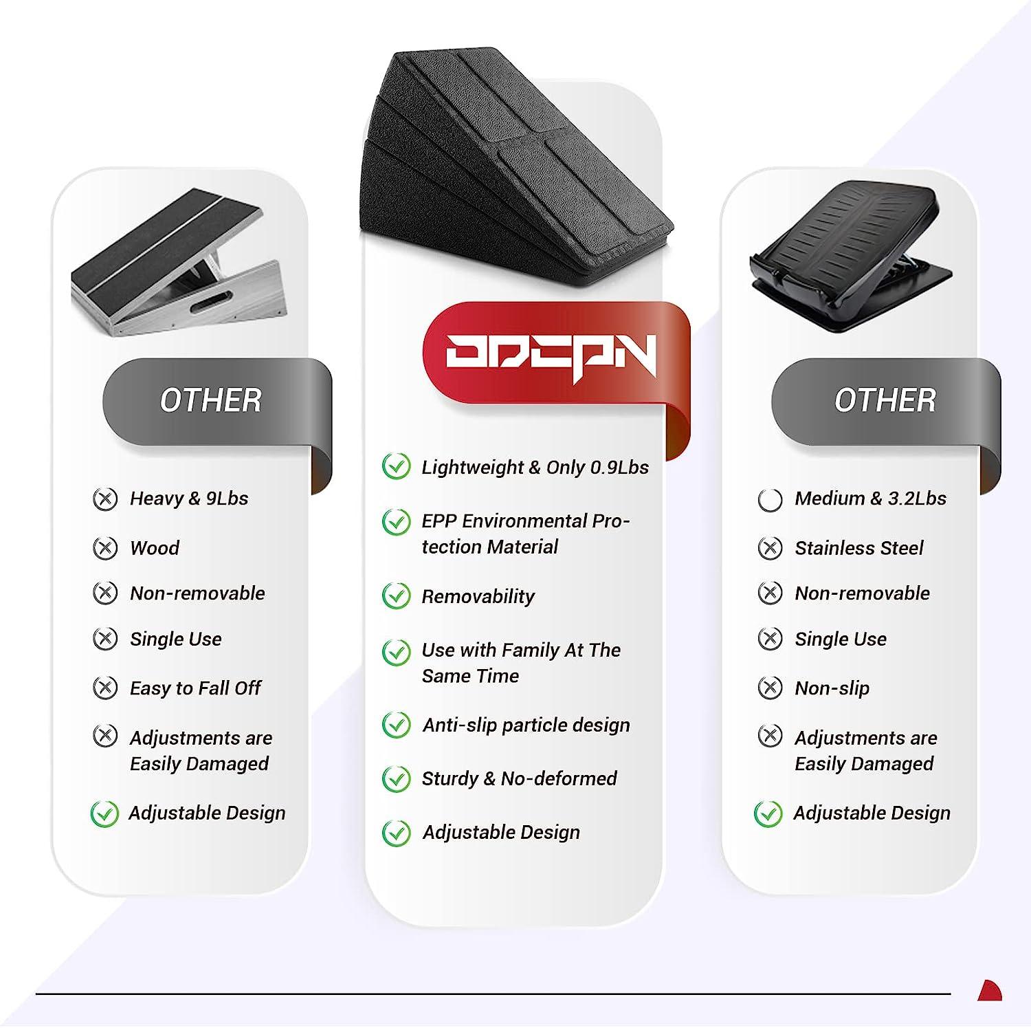 Adjustable Slant Board Set for Calf Stretches & Plantar Fasciitis ...