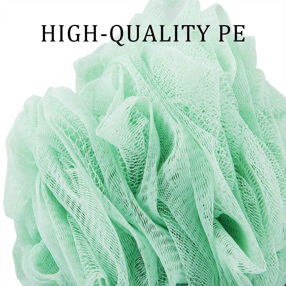 Pack of 4 Extra Large Bath Loofah Sponges - SourceTon Mesh Pouf ...