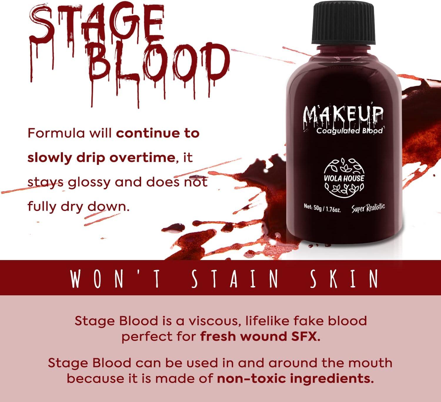 VIOLA HOUSE Makeup Coagulated Blood 50g - Professional Fake Blood for ...