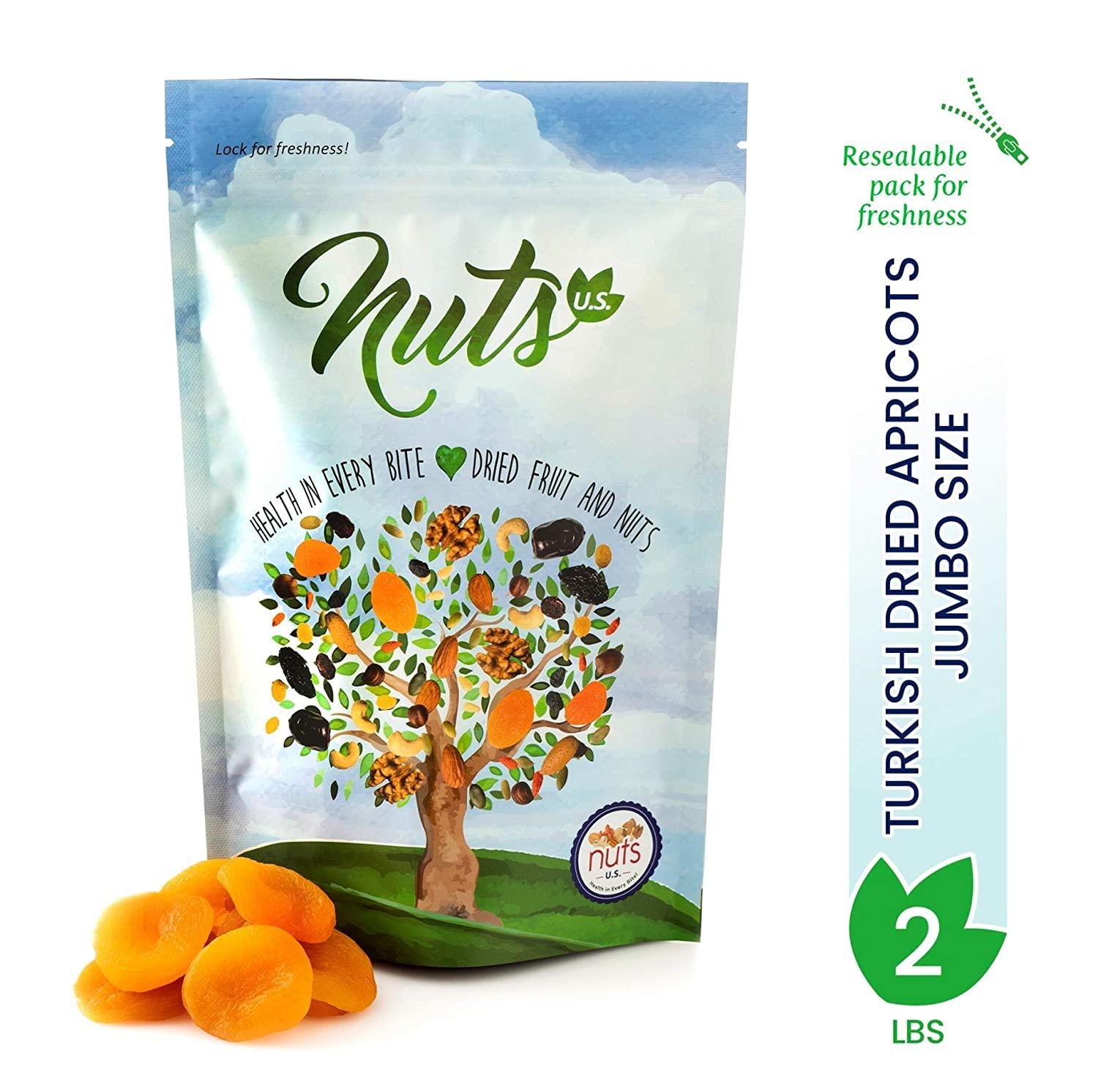 Dried Jumbo Turkish Apricots - Chewy & Juicy Whole Pitted Apricots | No ...