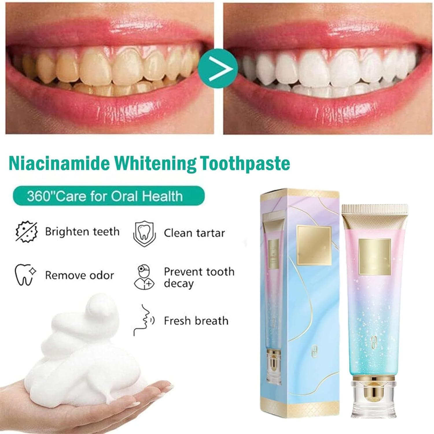Body Accel Whitening Toothpaste 100g - Niacinamide Formula for Bright ...