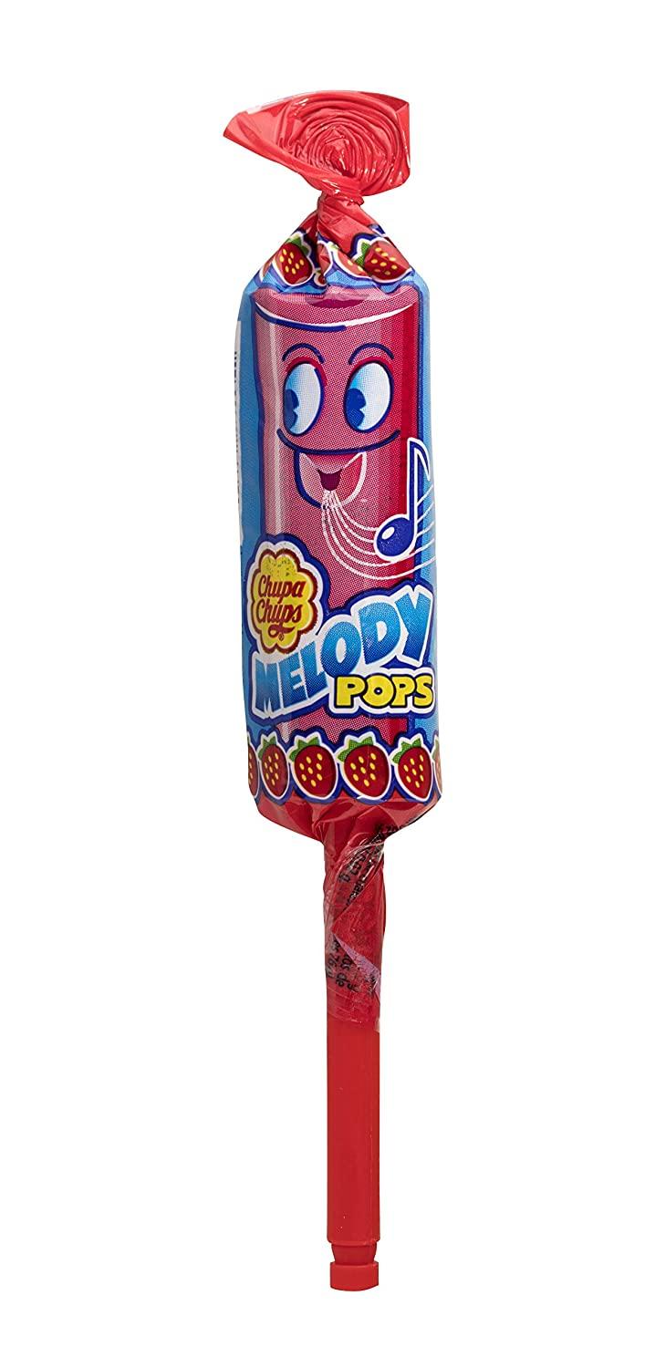 Chupa Chups Strawberry Melody Pops 4x15g - 4 Count Pack - Delicious ...