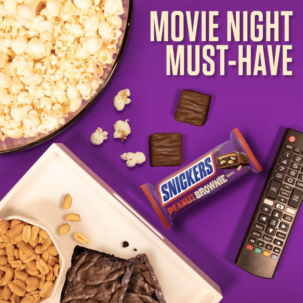 Snickers Peanut Brownie Squares Full Size Chocolate Candy Bar 1.2 oz ...