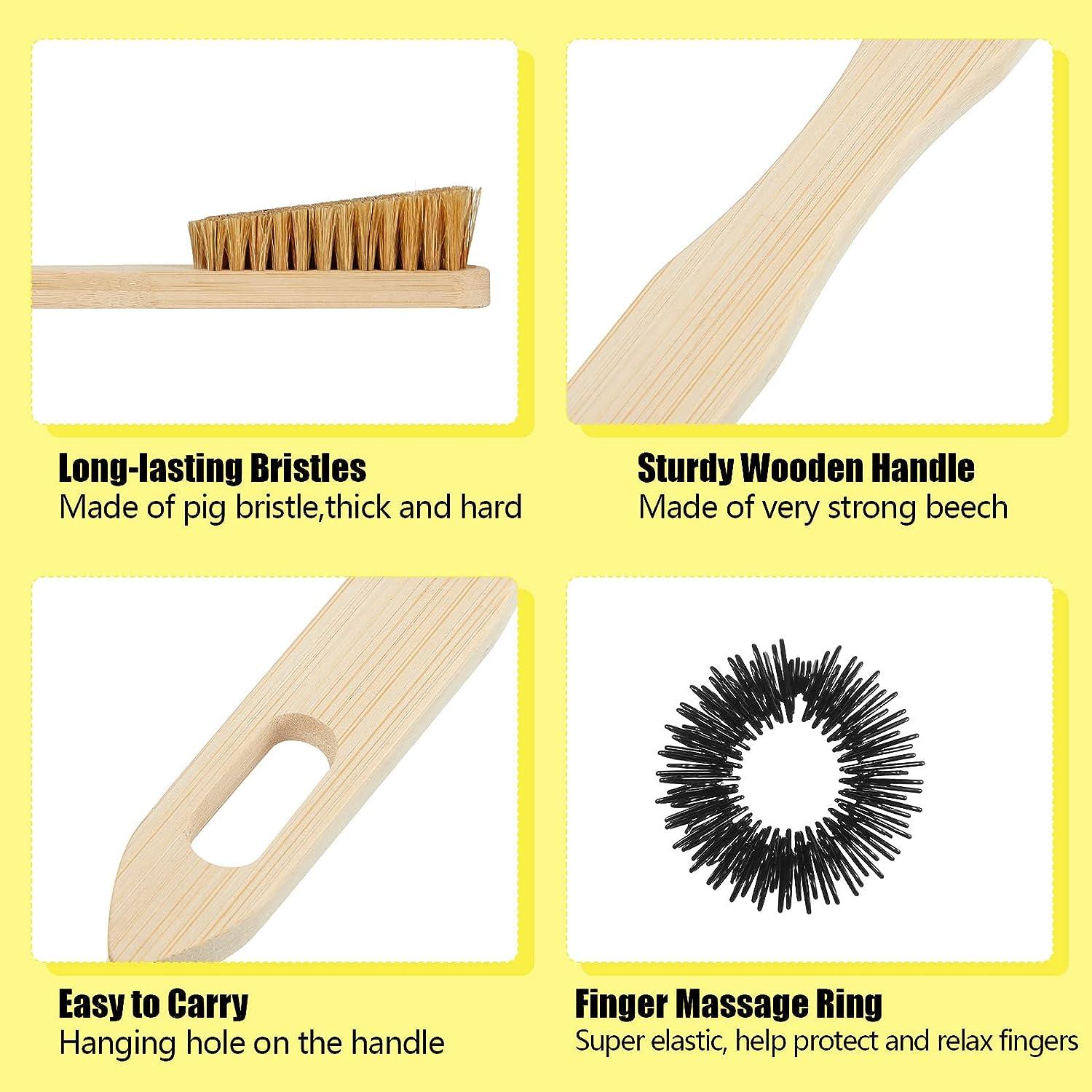 Meanplan 8-Piece Climbing Brush & Sensory Rings Set with Boar's Hair ...