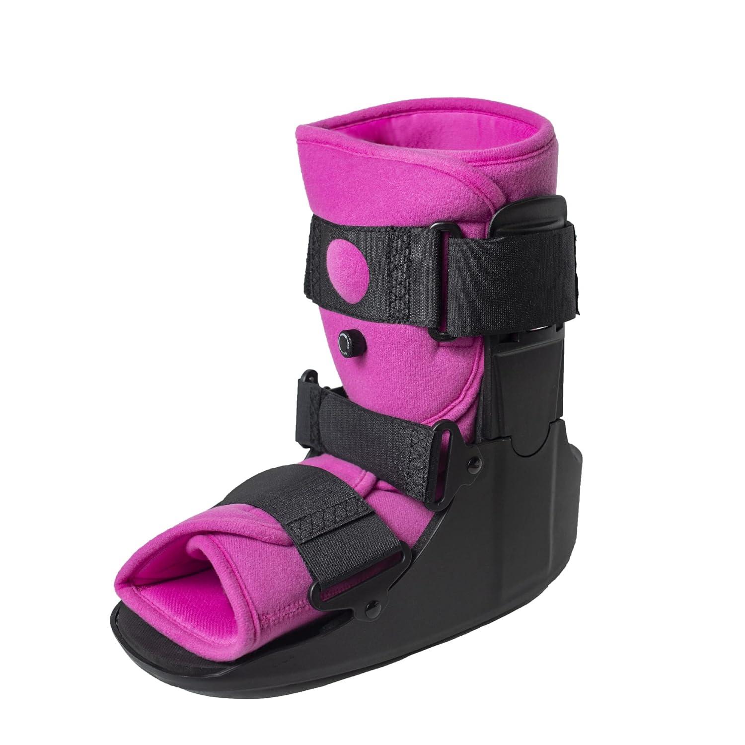Buy Brace Direct Short Air Walking Boot - Pink Women's CAM Air Pump for ...