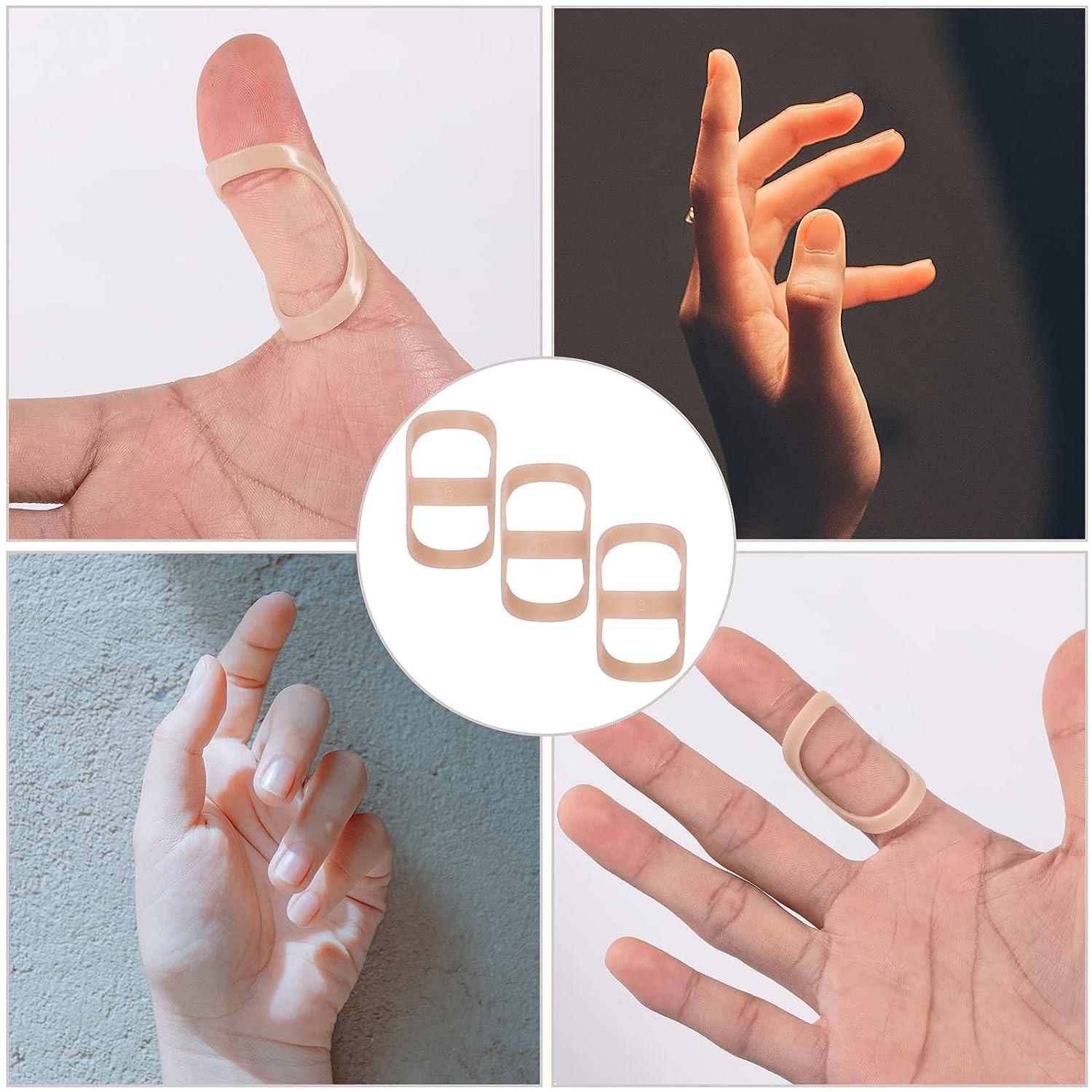 LUTER 3pcs Oval Finger Splint Set for Trigger Finger - Sizes 6.2-6.8cm ...