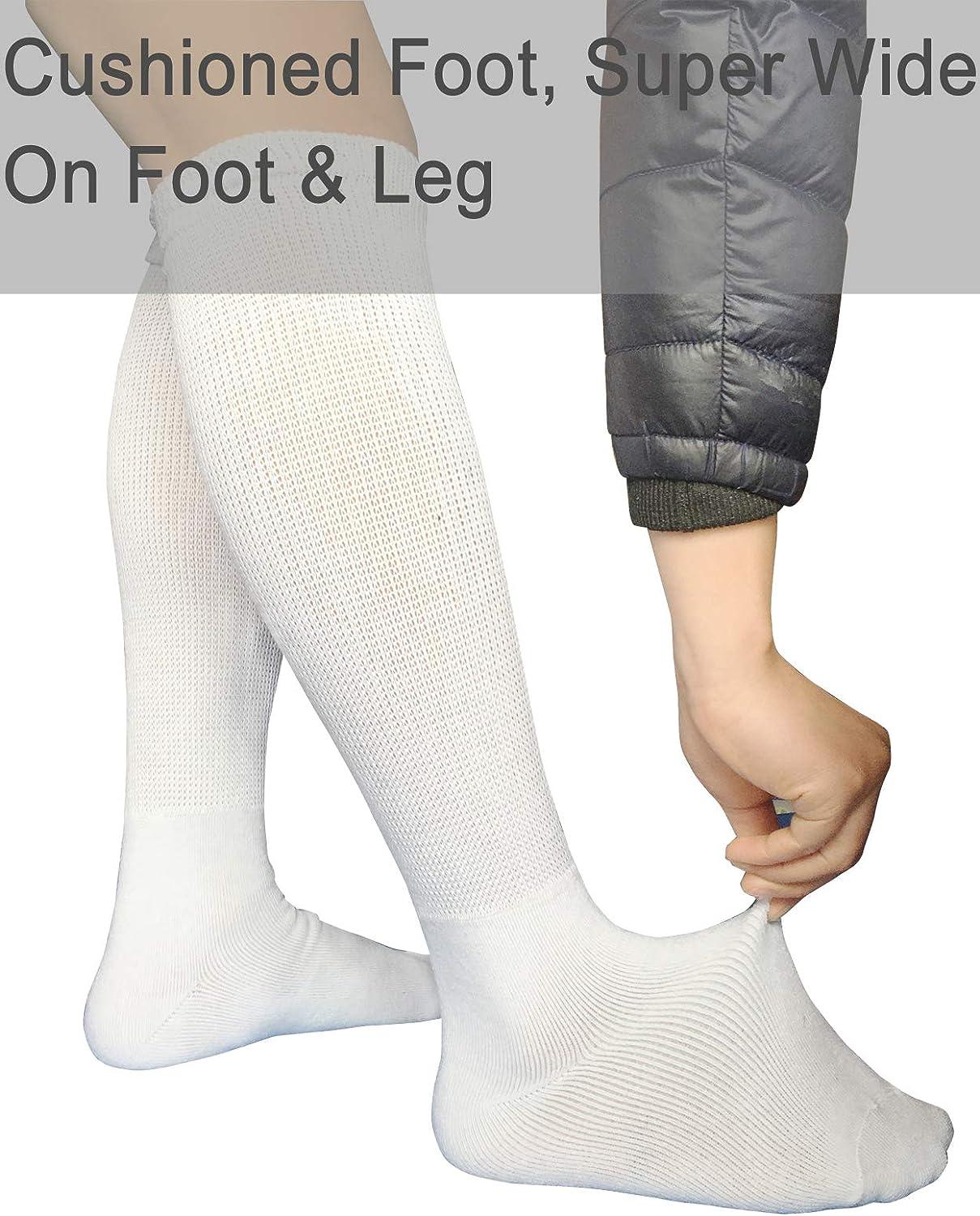 MOLAX Extra Width Diabetic Socks for Lymphedema and Bariatric Swollen ...