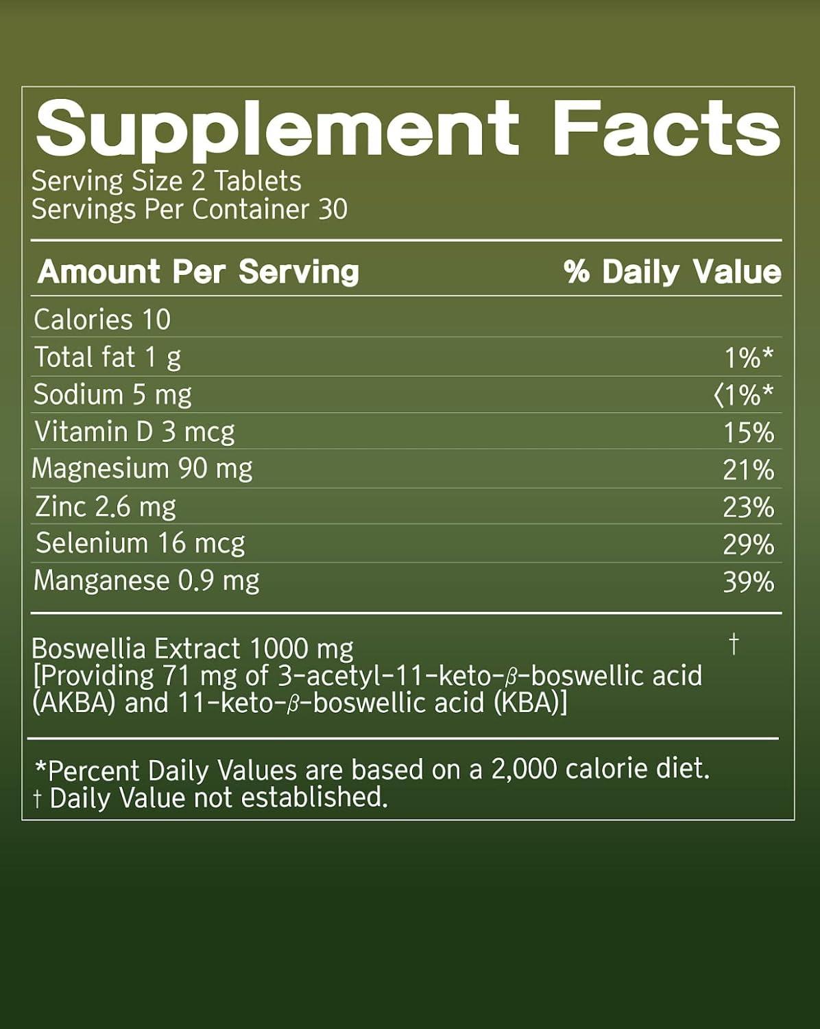 Bio Joints Health Supplement with 1000mg Boswellia - 60 Tablets | Buy ...