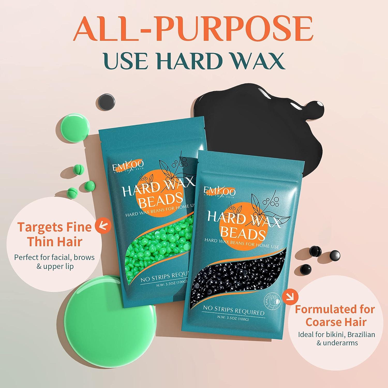 EMKOO Digital Waxing Kit for Women - Wax Warmer with 400g Hard Wax ...