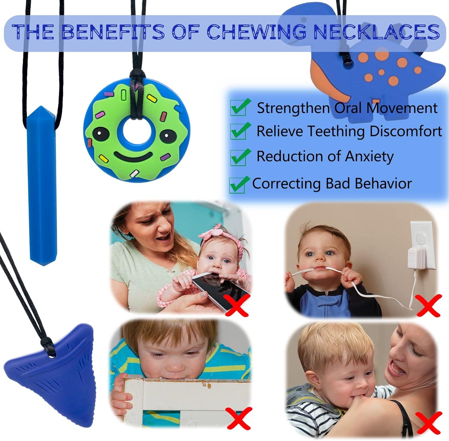 Sensory Chew Necklace for Autism ADHD Teething Anxiety Relief ...
