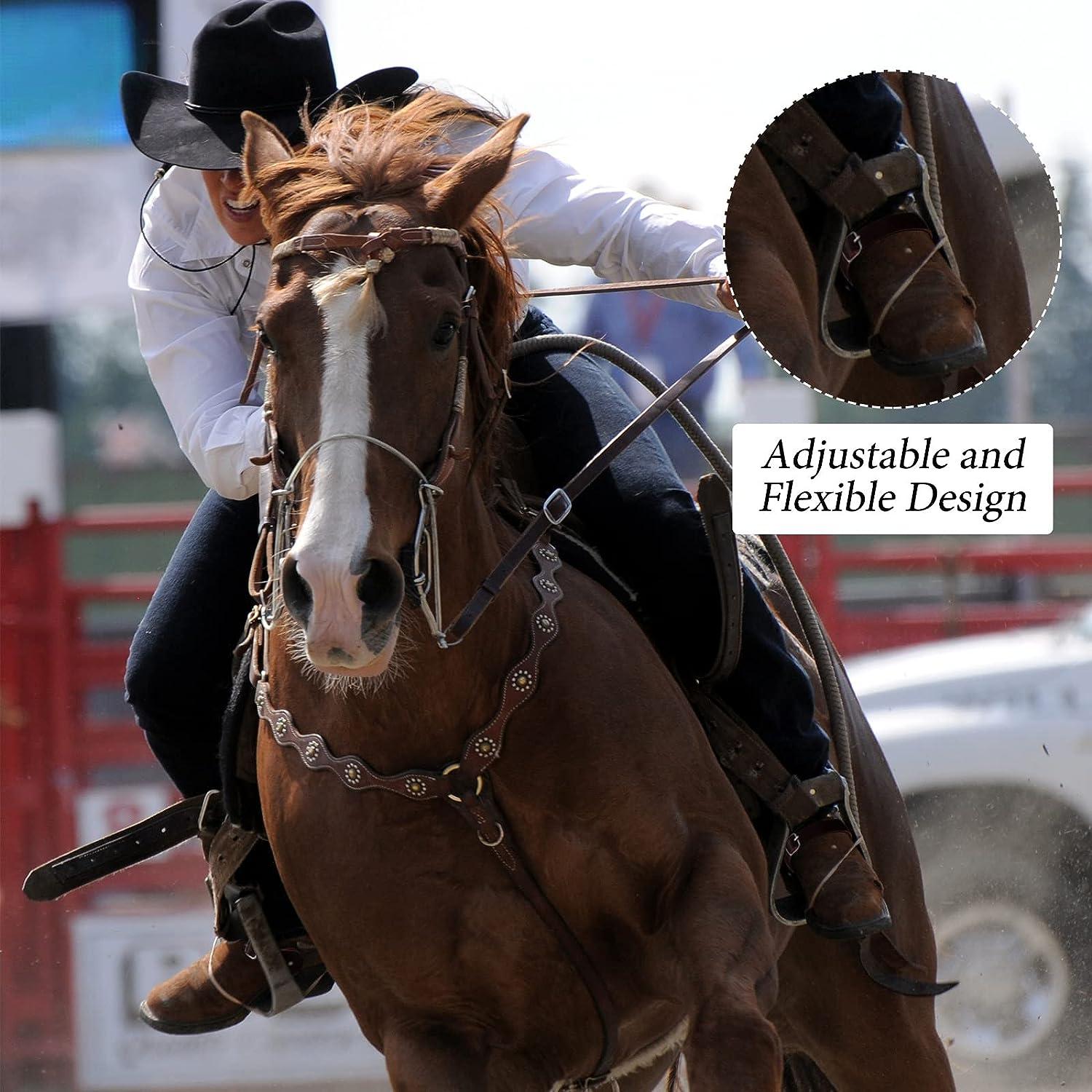 Saintrygo Leather Spur Straps - Adjustable Boot Straps for Western Men ...