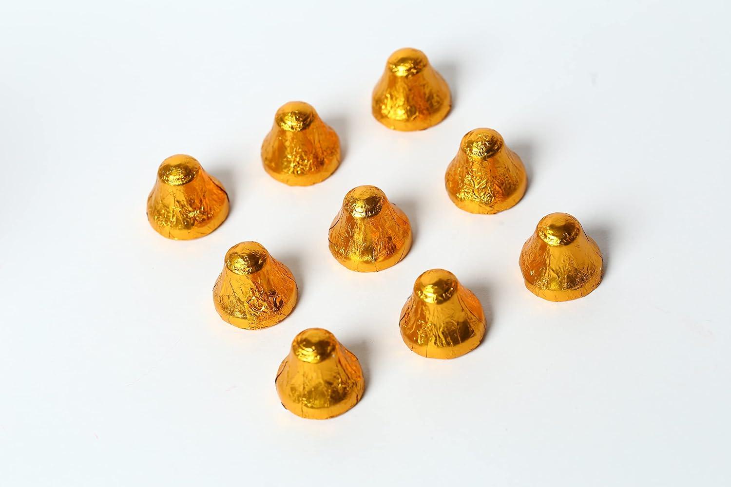 Natural Candy Shop Milk Chocolate Gold foil Bells 200g Candy jar x 9 ...