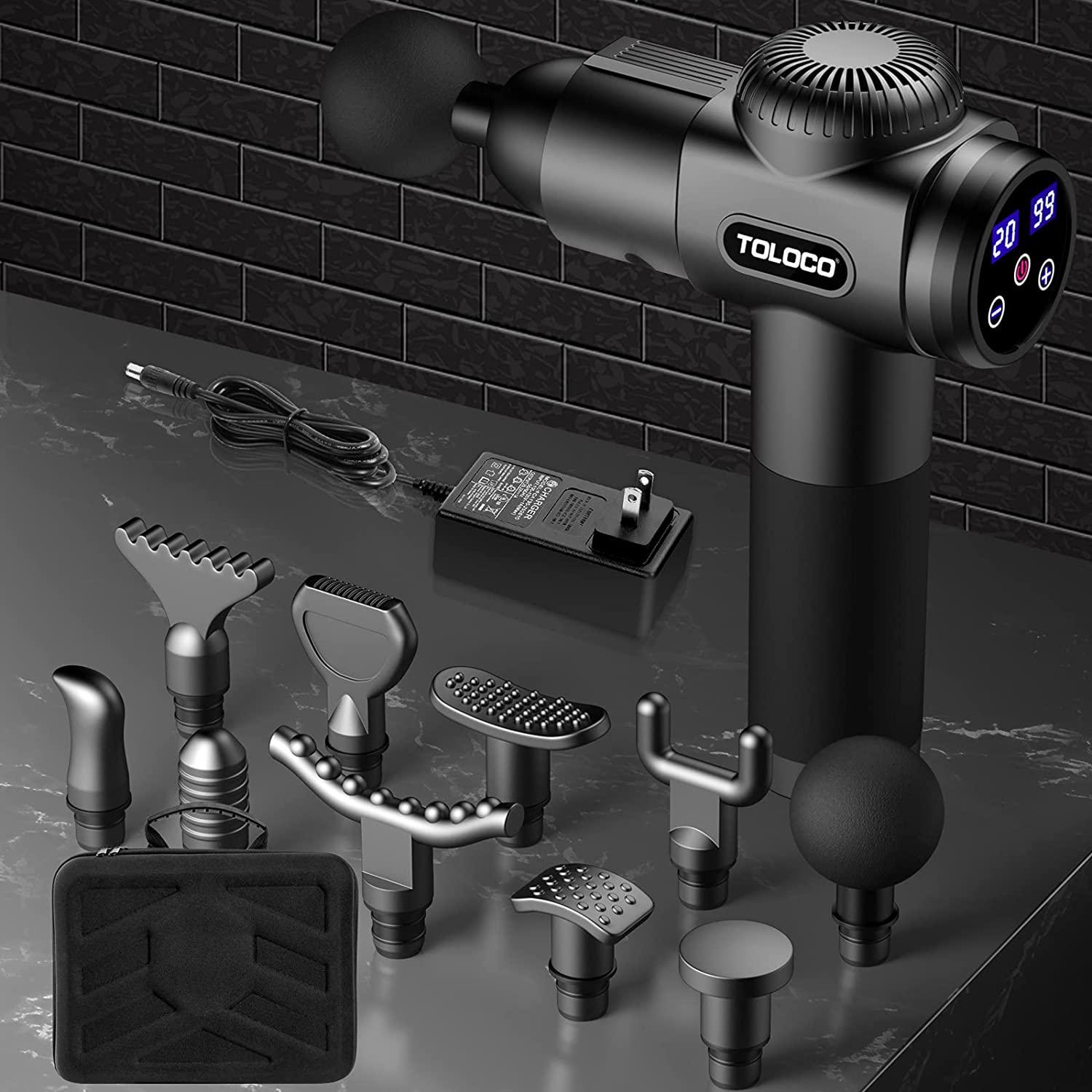 TOLOCO Upgrade Percussion Massage Gun â€“ Deep Tissue Handheld Massager ...