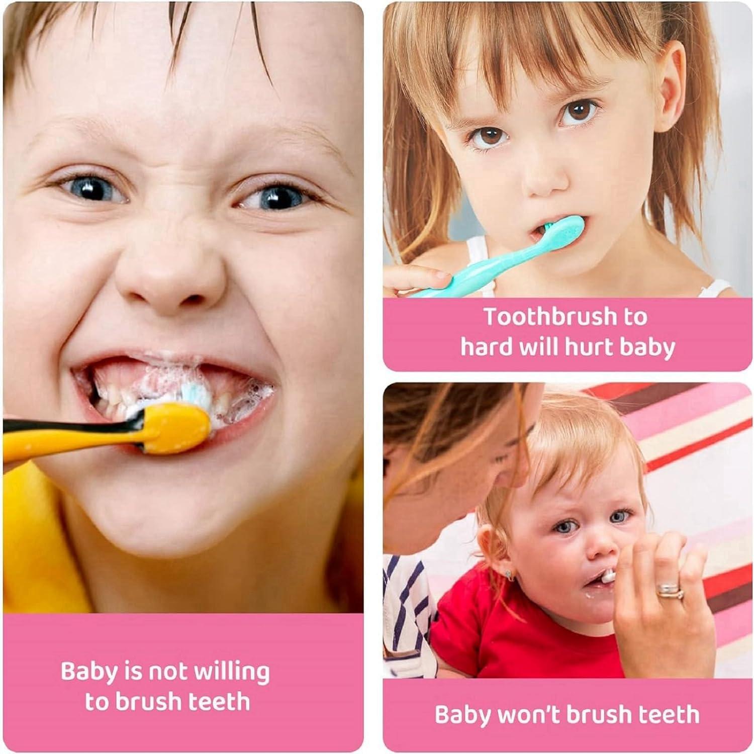 2PCS Kids Foam Toothpaste Set - Strawberry & Blueberry Flavors | Anti ...