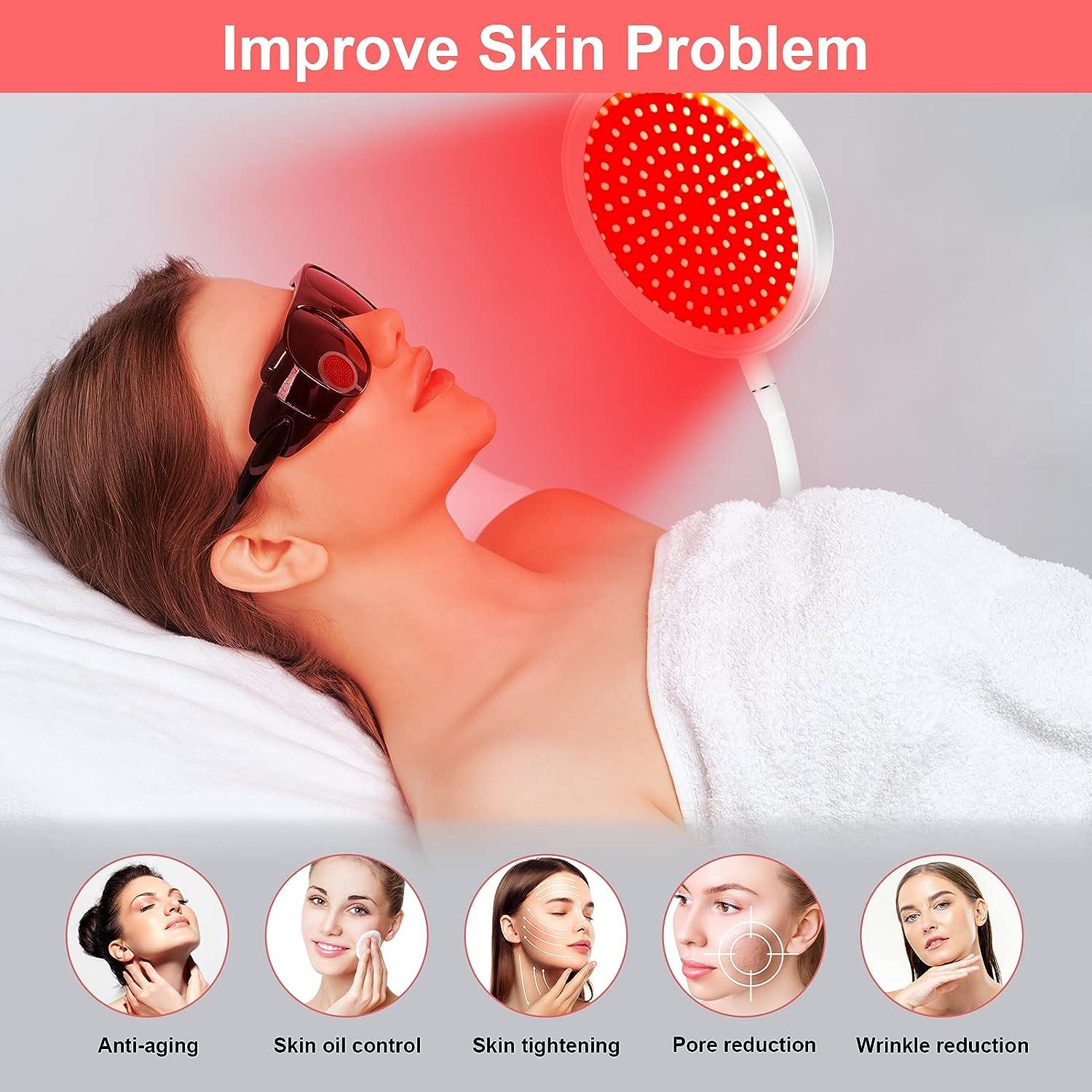 Shyineyou 660nm Red Light Therapy Lamp for Face, Skin, Neck, Hands ...