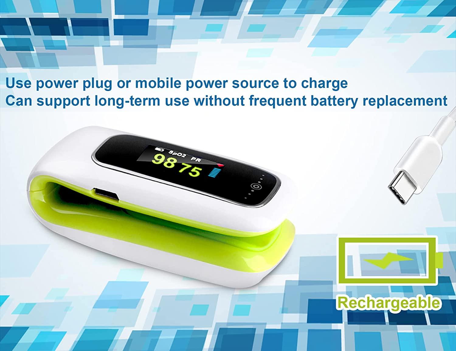 Bluetooth Rechargeable Pulse Oximeter Fingertip | SmileCare Oxygen ...