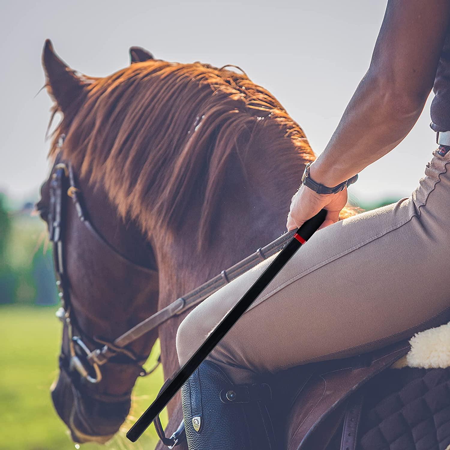 KOWPEWU 2-Piece Set 18 Riding Crop Sticks - Black with Non-Slip Handles ...