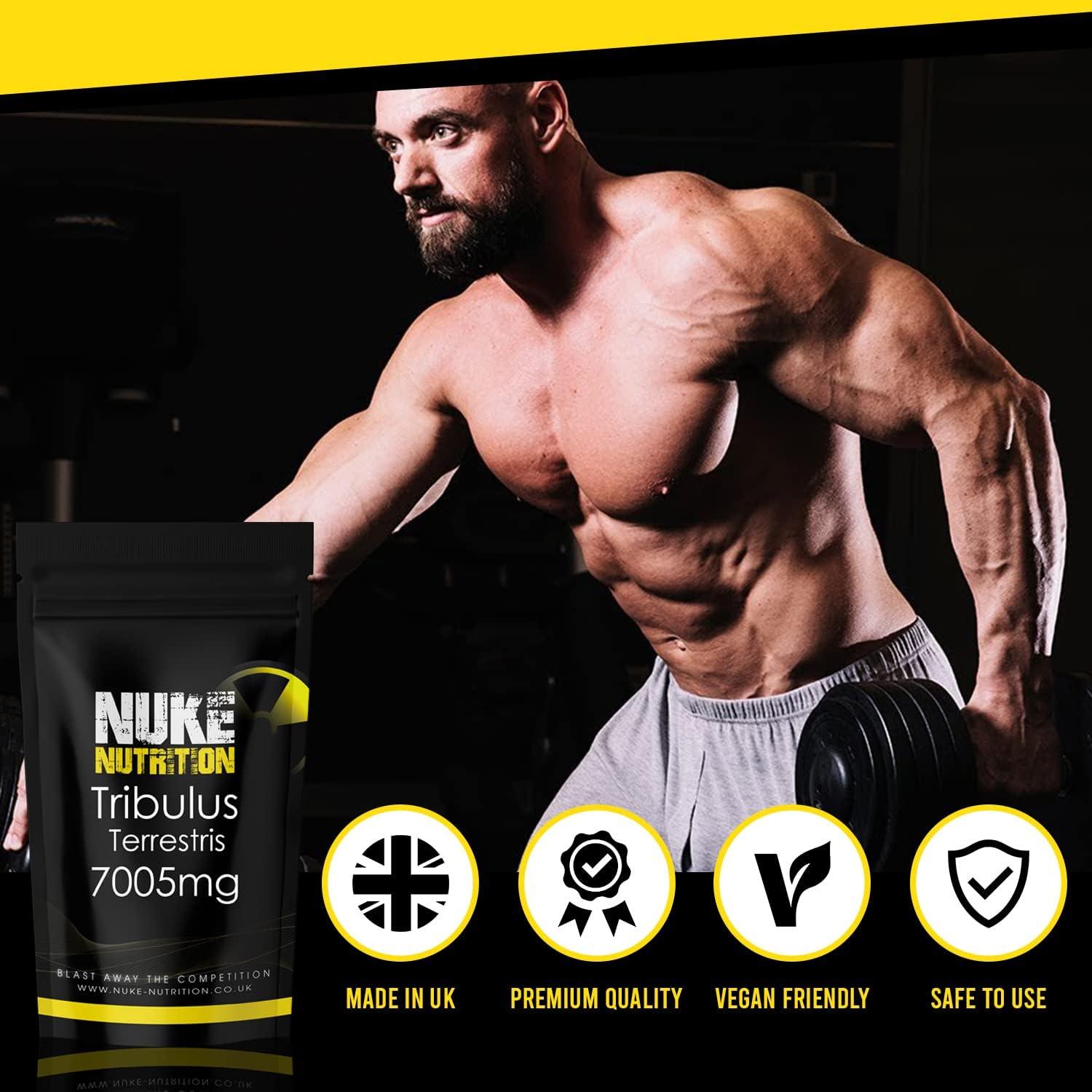 Nuke Nutrition Tribulus Terrestris 7005mg - High Strength Test Booster ...