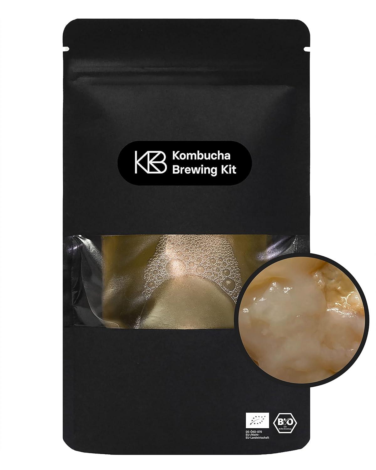 Kombucha Brewing Kit Bio | Starter Set with SCOBY Fermentation Vessel ...