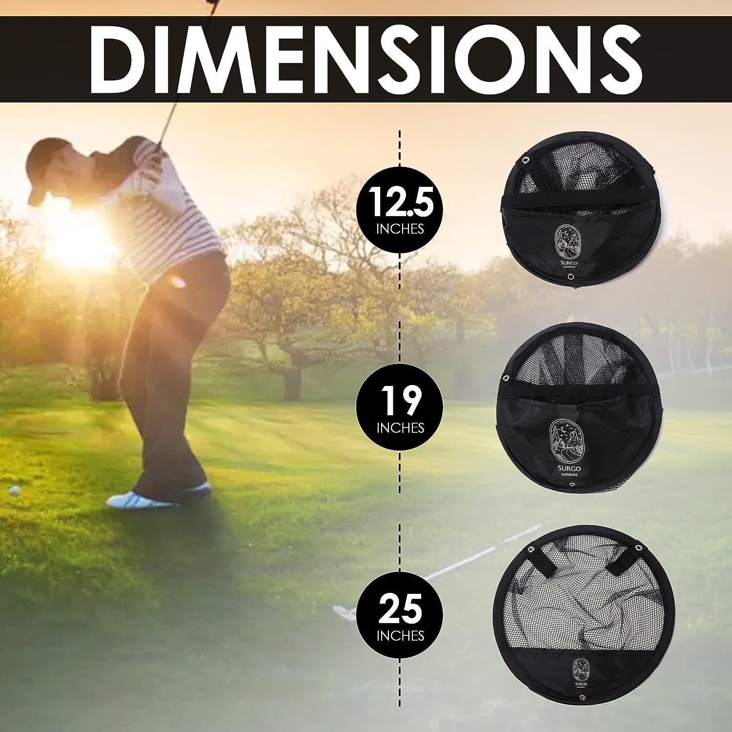 Golf Chipping Net with 3 Targets - Portable Backyard Practice Swing ...