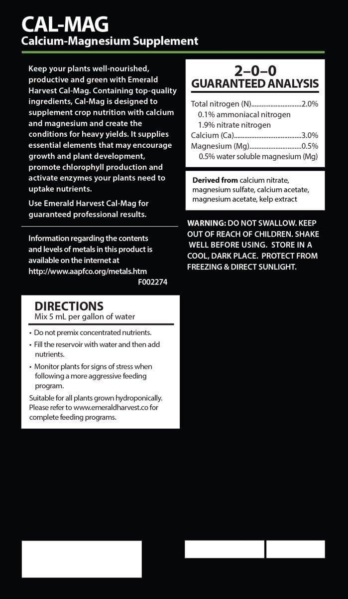 Emerald Harvest 723950 Cal-Mag Calcium-Magnesium Supplement 0.95 L