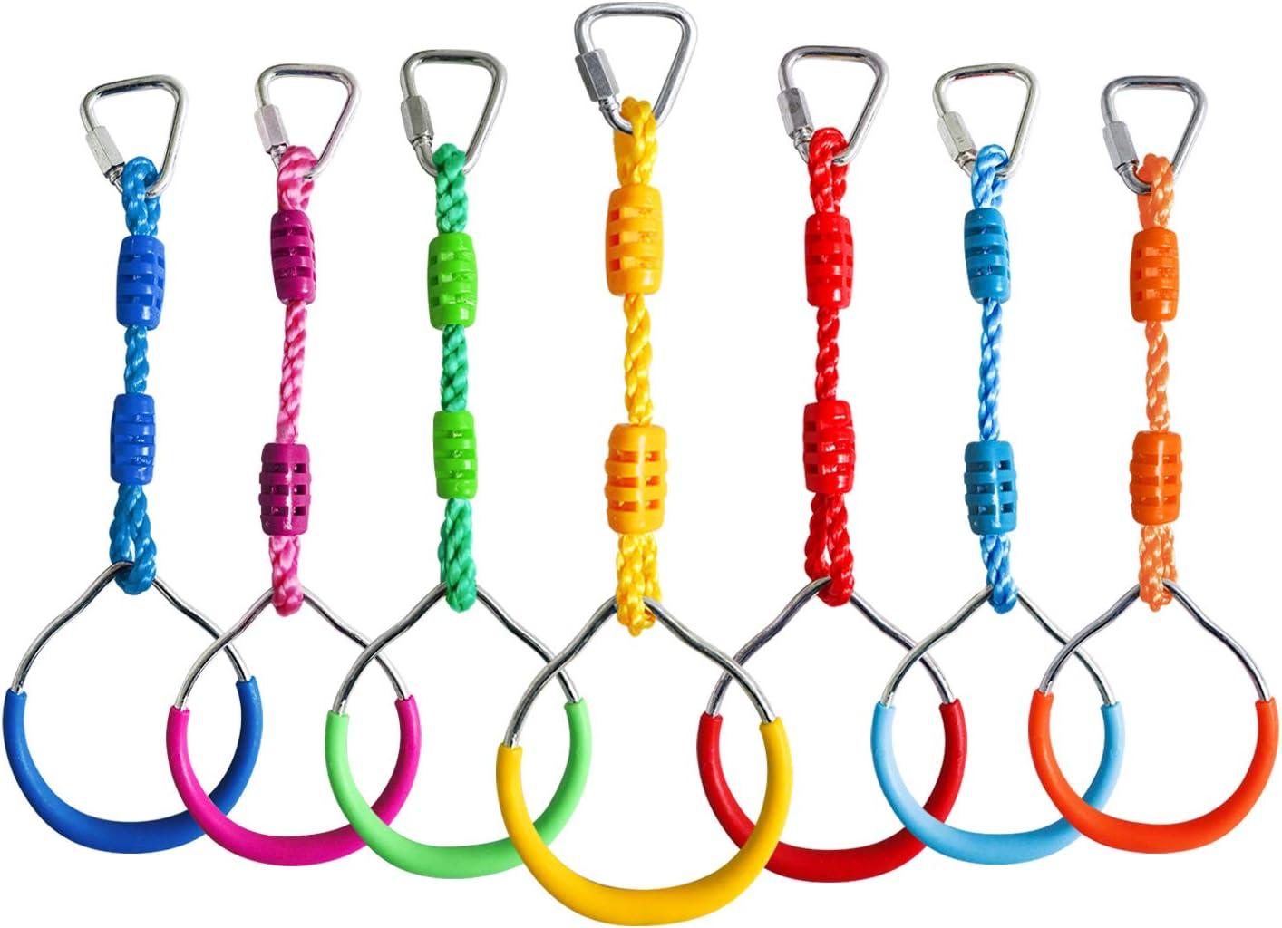 Rainbow Craft 7-Pack Ninja Rings for Backyard Ninja Warrior - Gymnastic ...