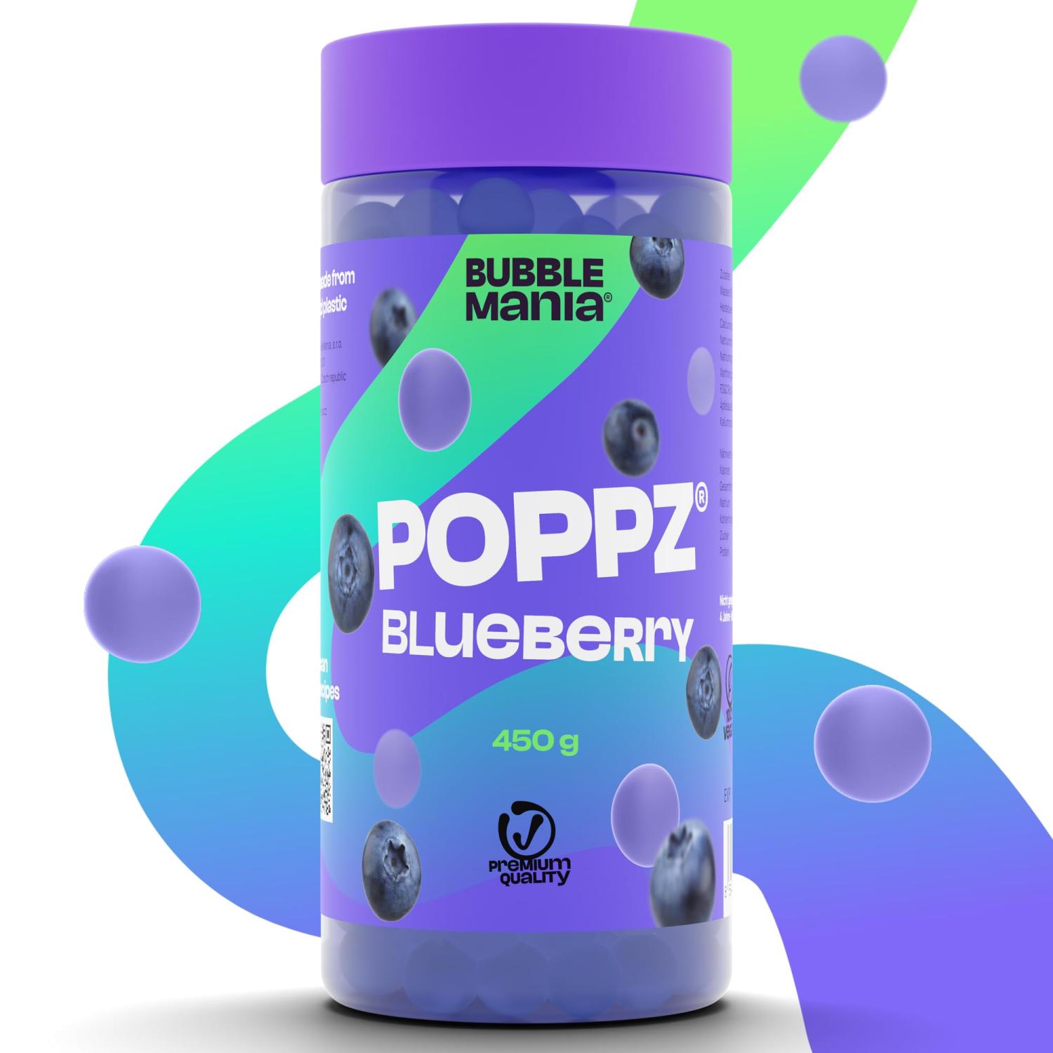POPZ Popping Boba Fruit Pearls for Bubble Tea - Blueberry Bursting ...