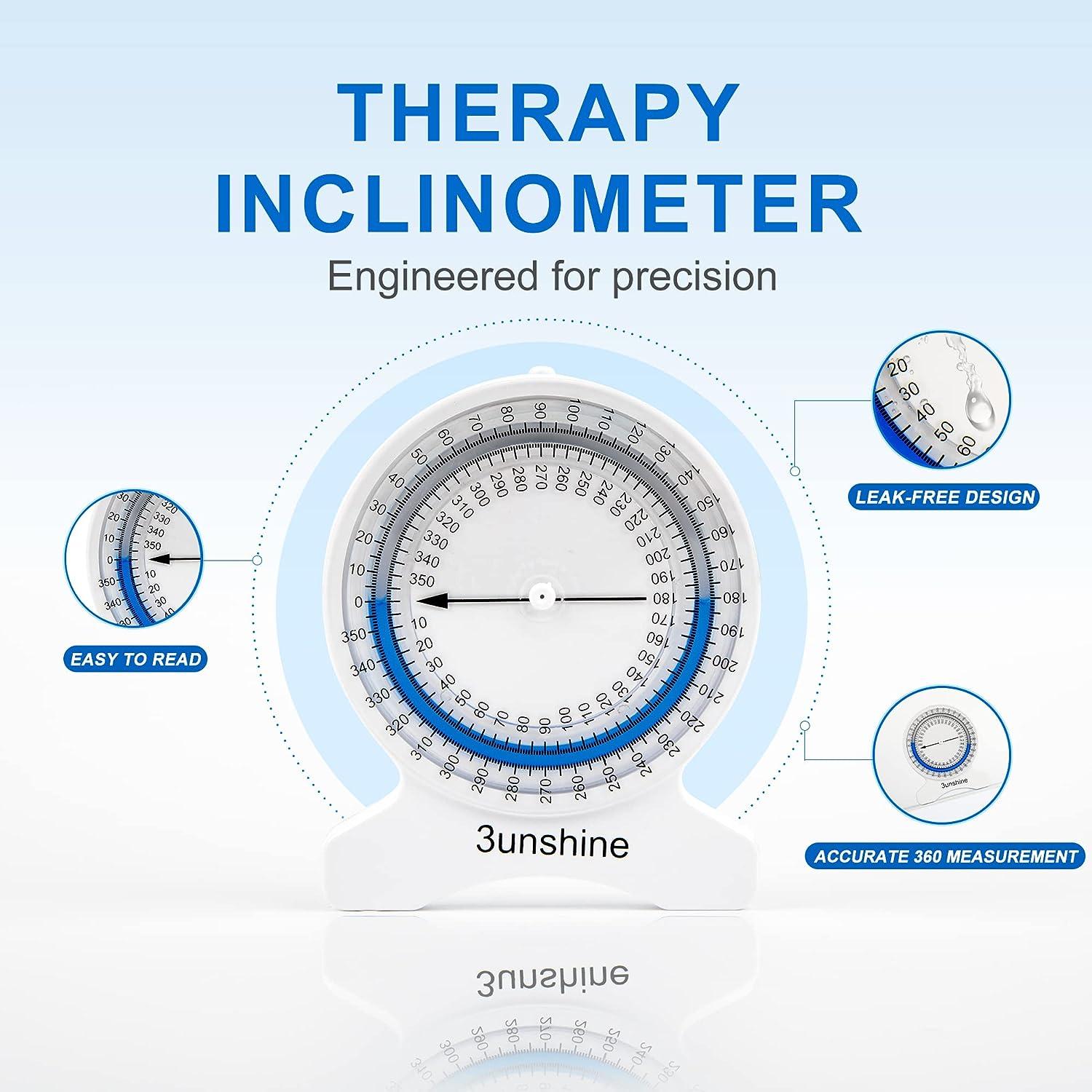 3unshine Inclinometer Physical Therapy Protractor - Accurate Range of ...