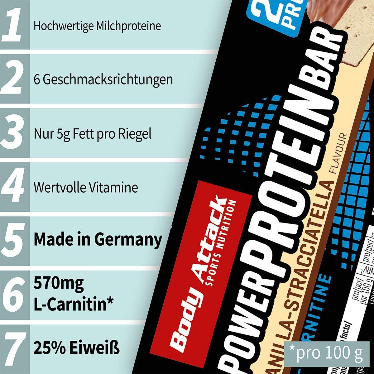 Body Attack Power Protein Bar Variety Pack - 25% Protein Made in ...