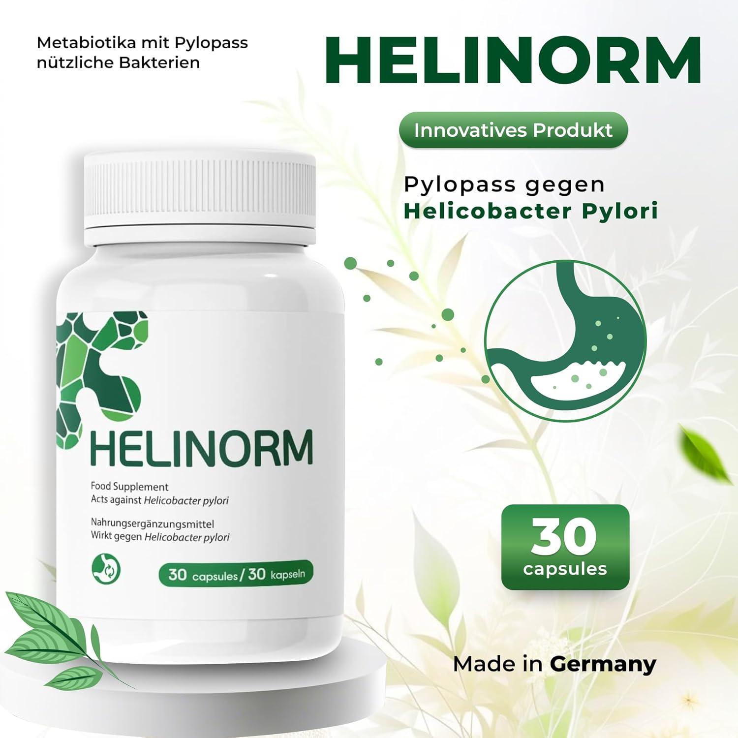 Helinorm Metabiotics with Pylopass | Vegan Supplements for Helicobacter ...
